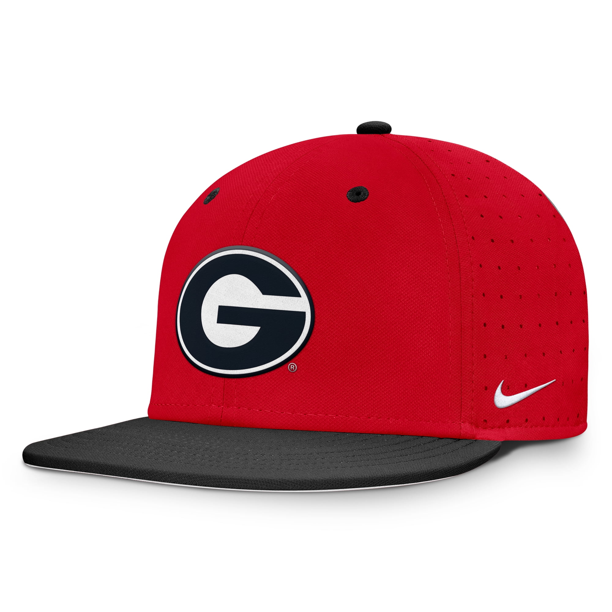 Men's Nike Red Georgia Bulldogs On-Field Dugout True Performance Fitted ...