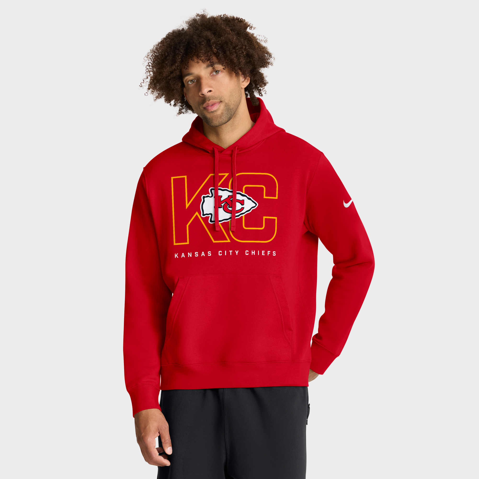 Men's Nike Red Kansas City Chiefs Busted Play Club Fleece Pullover ...