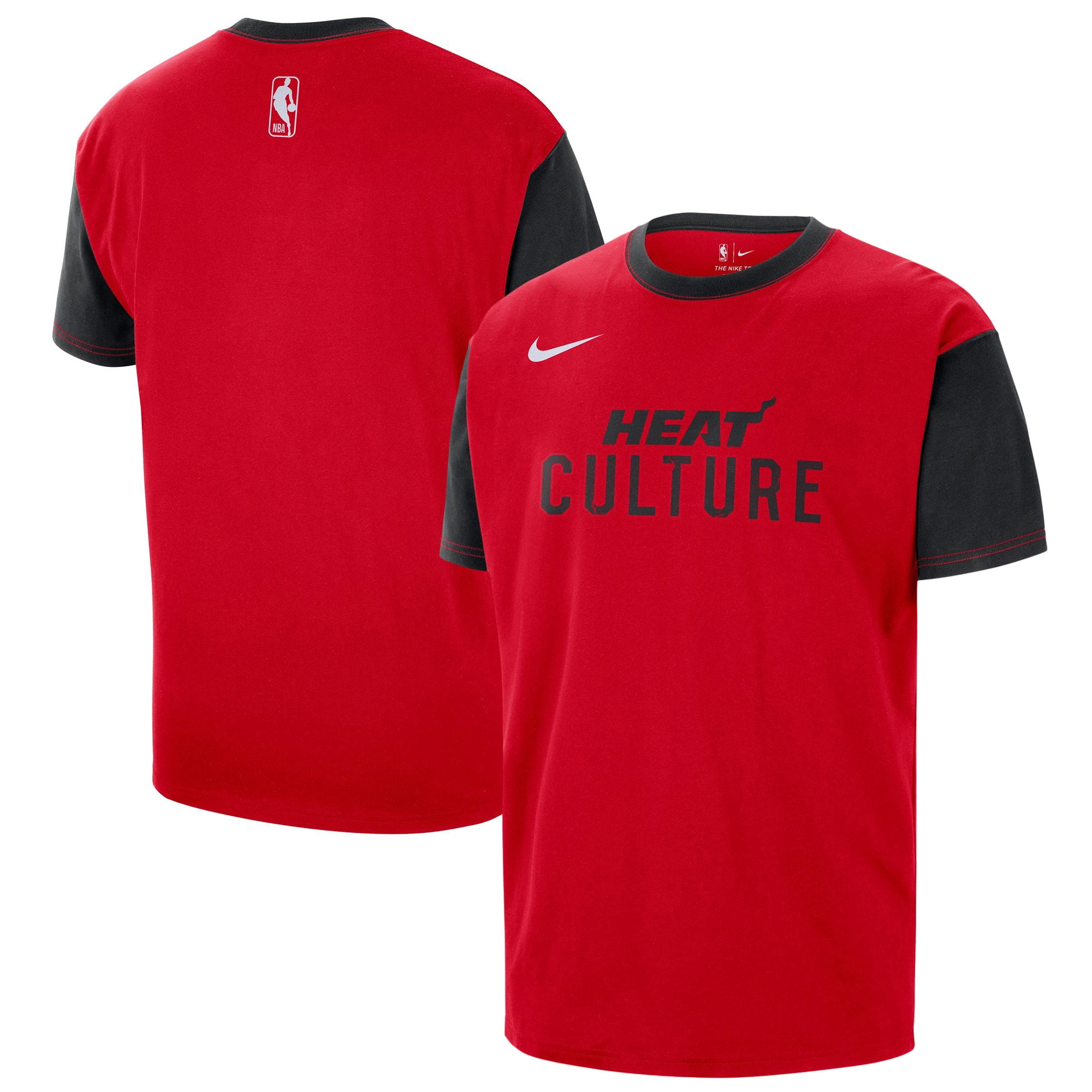 Men's Nike Red Miami Heat 2024/25 City Edition Courtside Color Block T ...