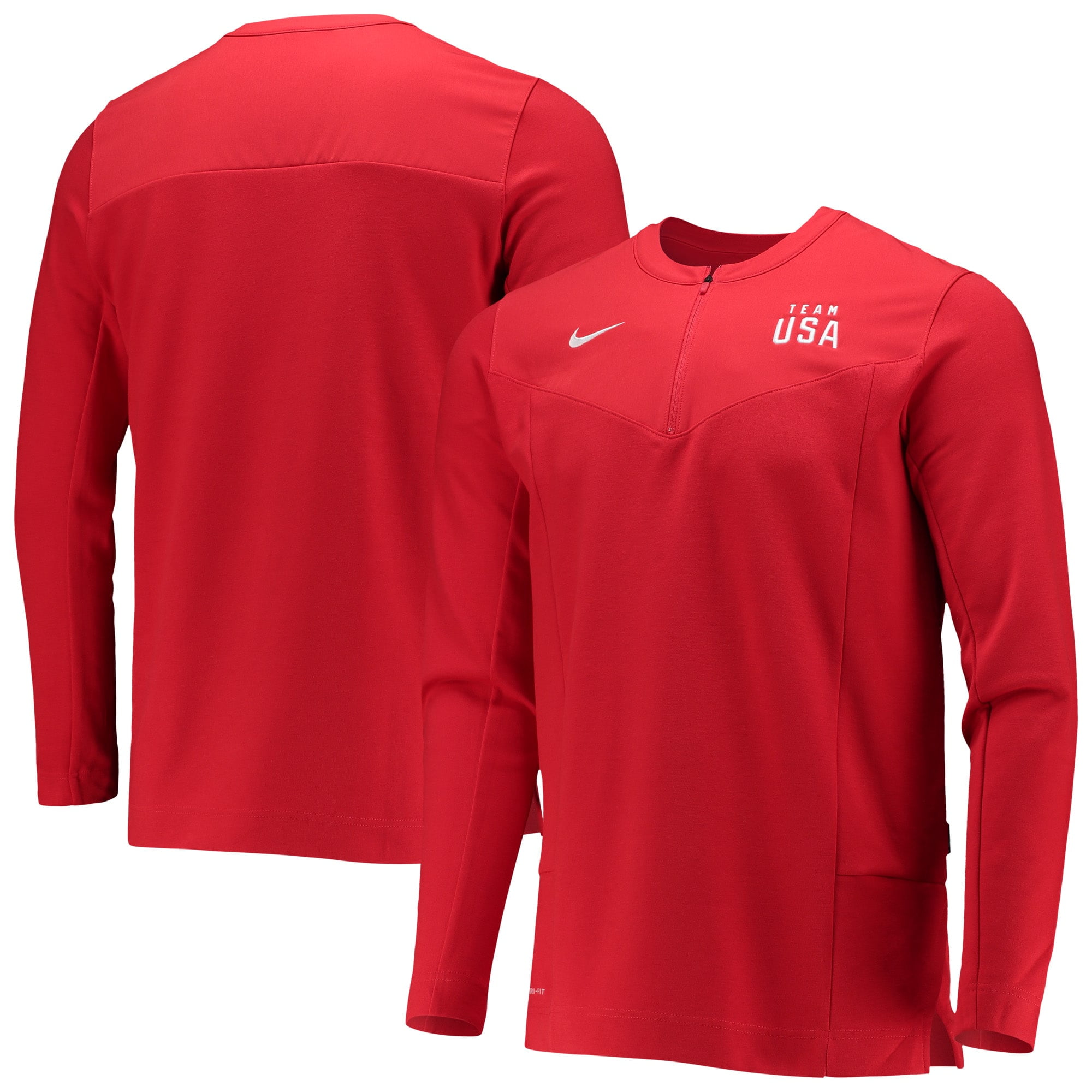 Men's Nike Red Team USA Half-Zip Performance Jacket - Walmart.com