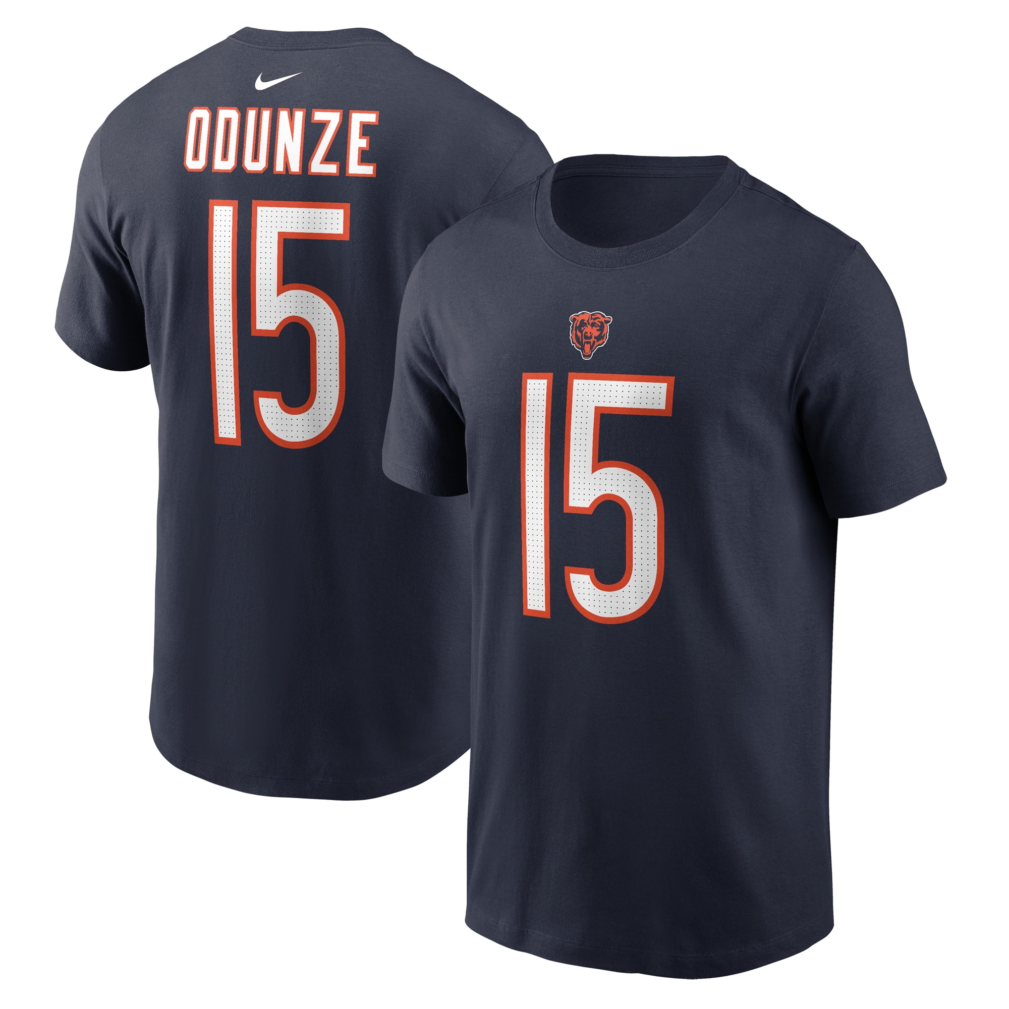 Men's Nike Rome Odunze Navy Chicago Bears Name & Number T-Shirt ...