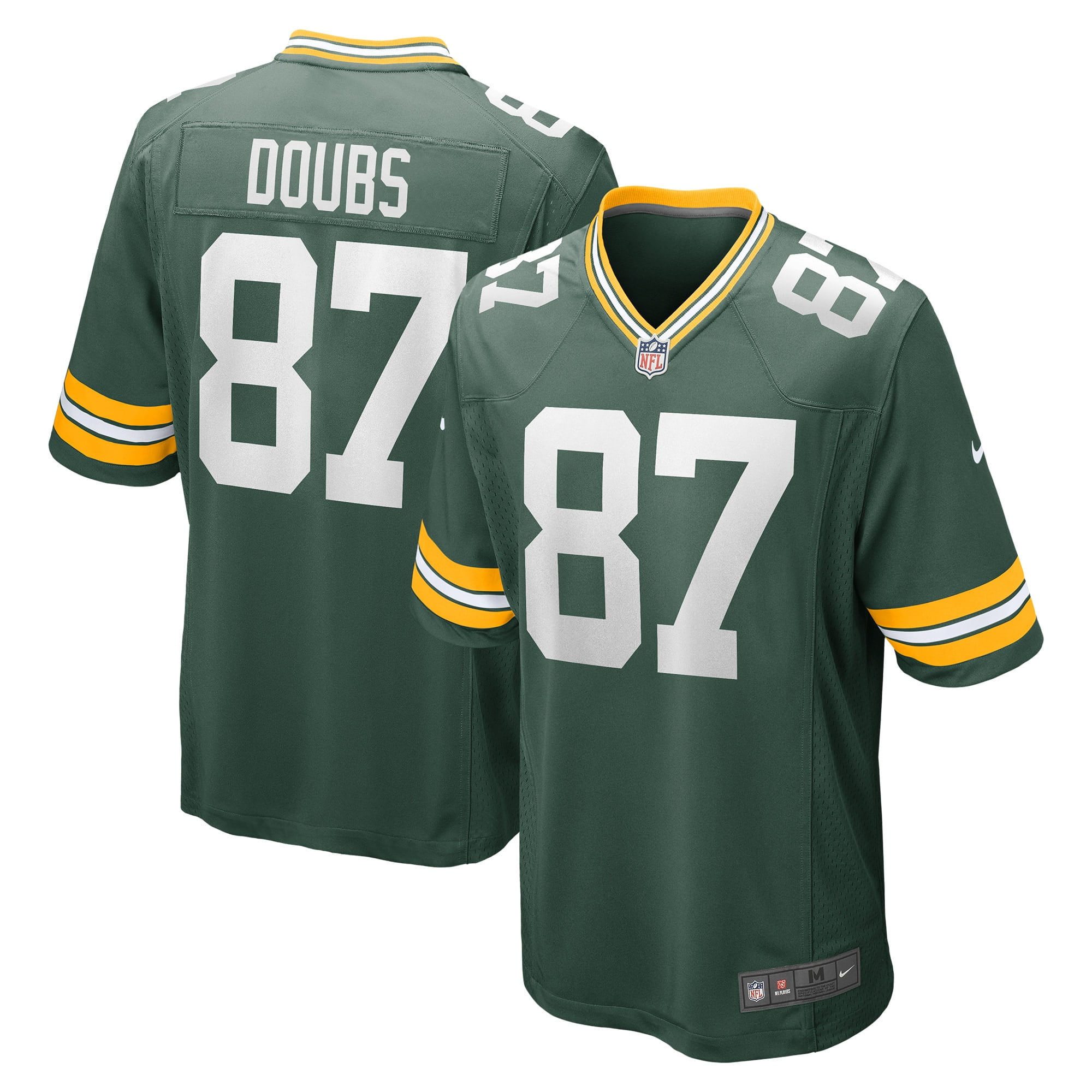 Men's Nike Romeo Doubs Green Green Bay Packers Game Player Jersey ...