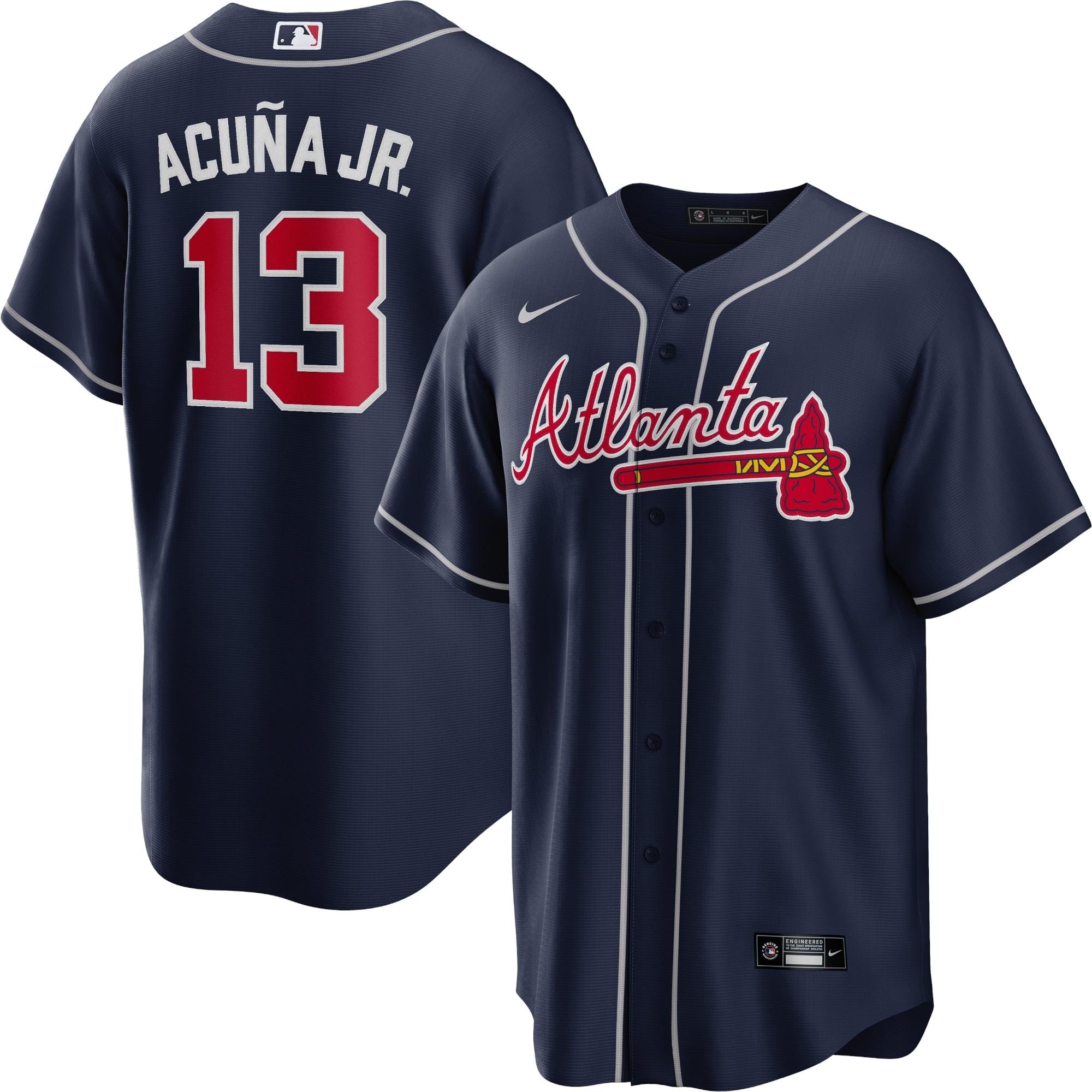 Men's Nike Ronald Acu-a Jr. Navy Atlanta Braves Big & Tall Alternate ...