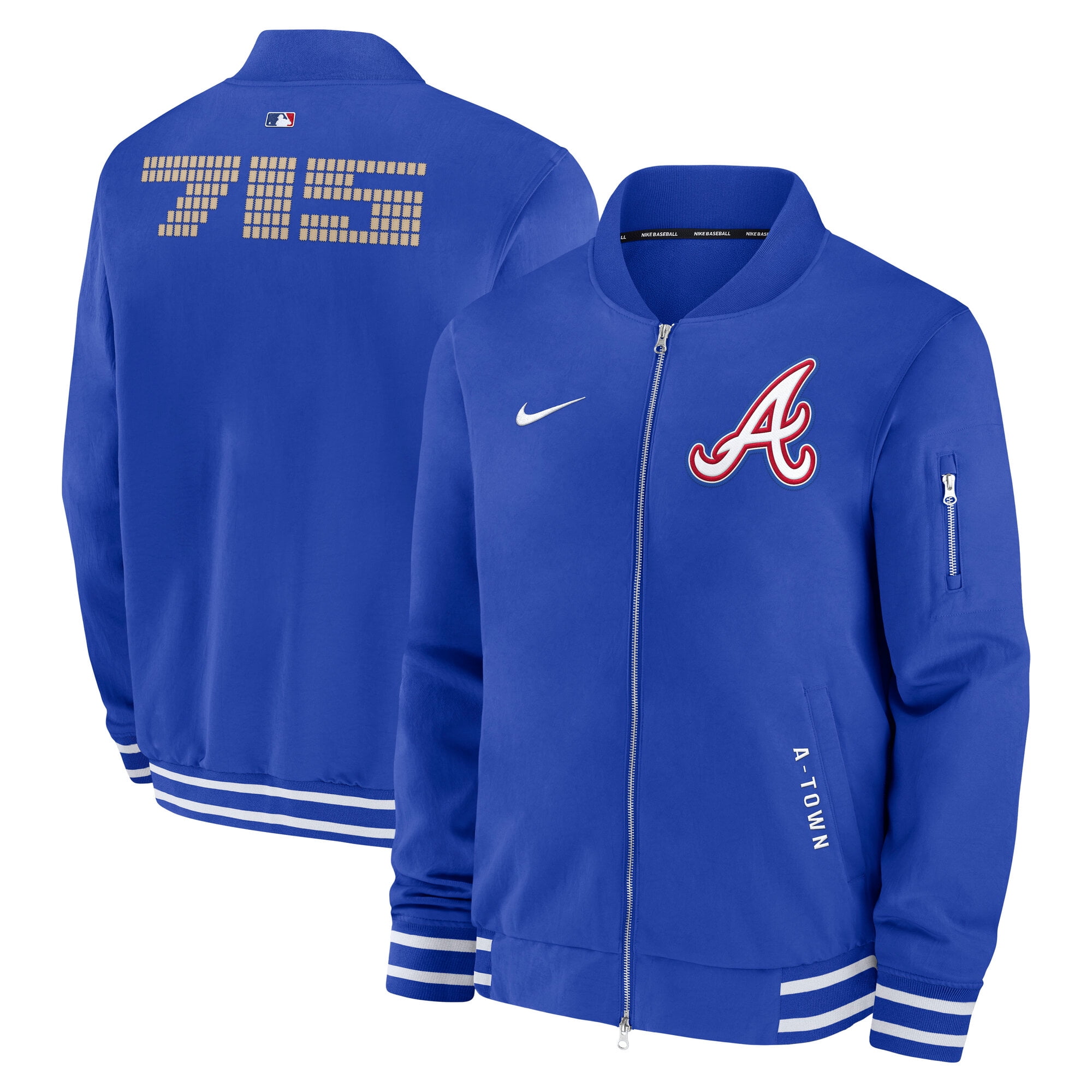 Men's Nike Royal Atlanta Braves Authentic Collection City Connect Full ...