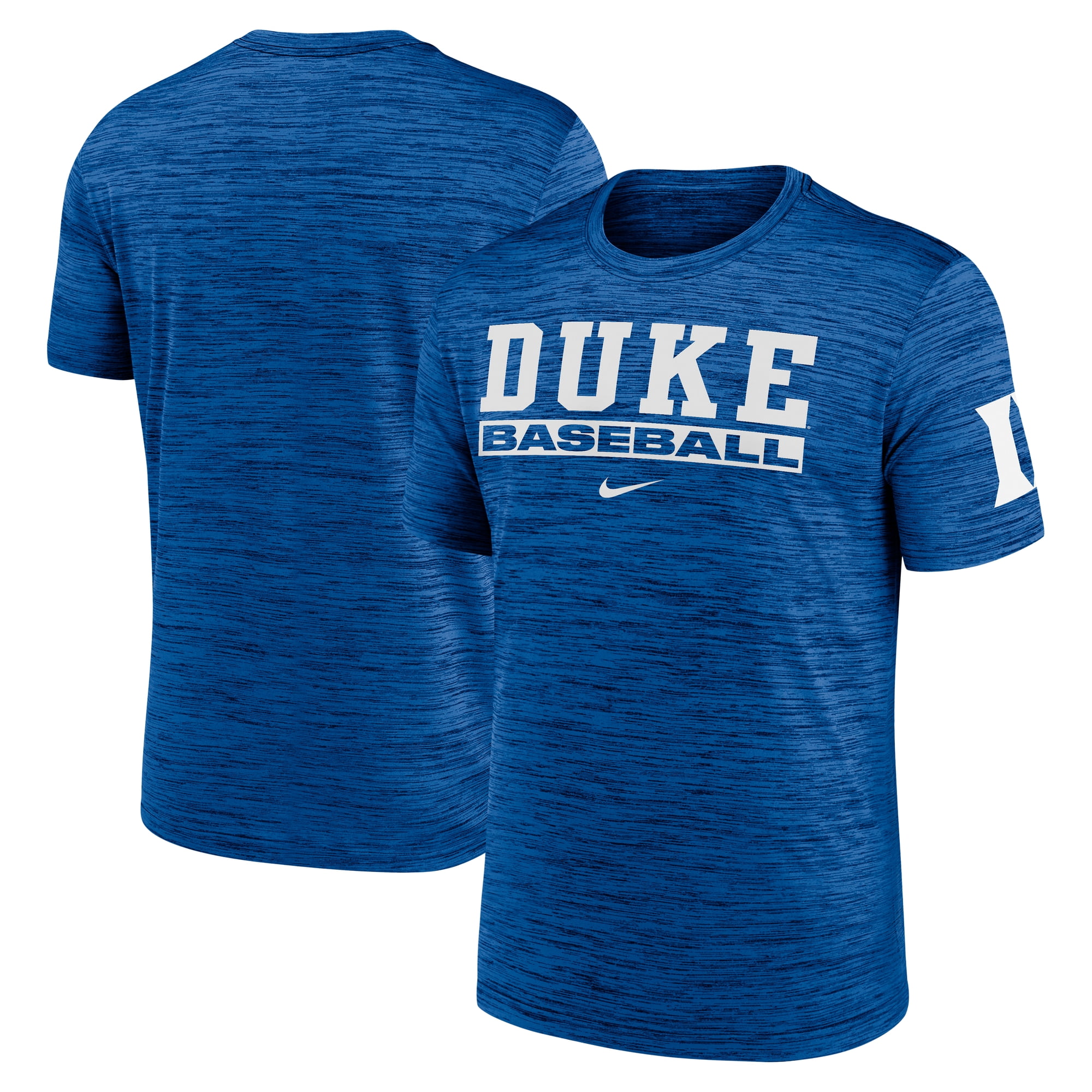 Men's Nike Royal Duke Blue Devils Velocity Baseball Wordmark Stack ...
