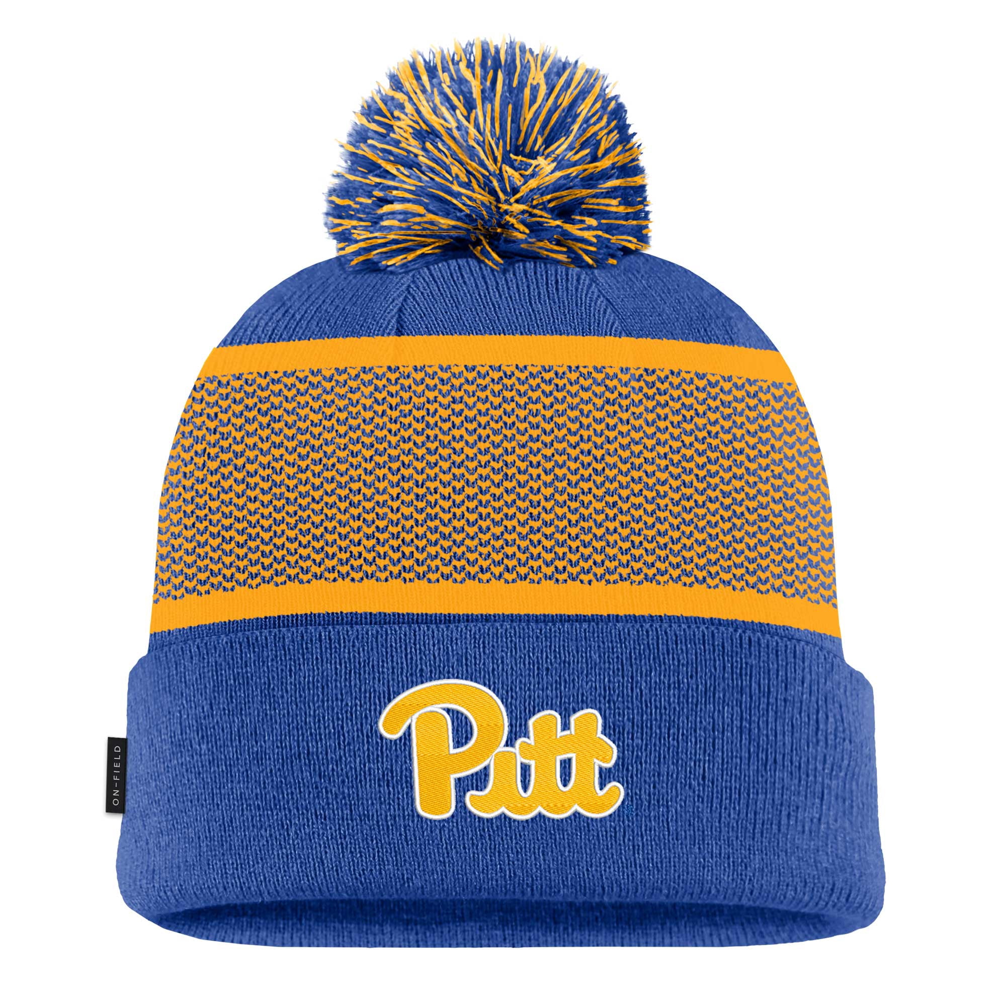 Men's Nike Royal Pitt Panthers 2024 Sideline Peak Cuffed Knit Hat with ...