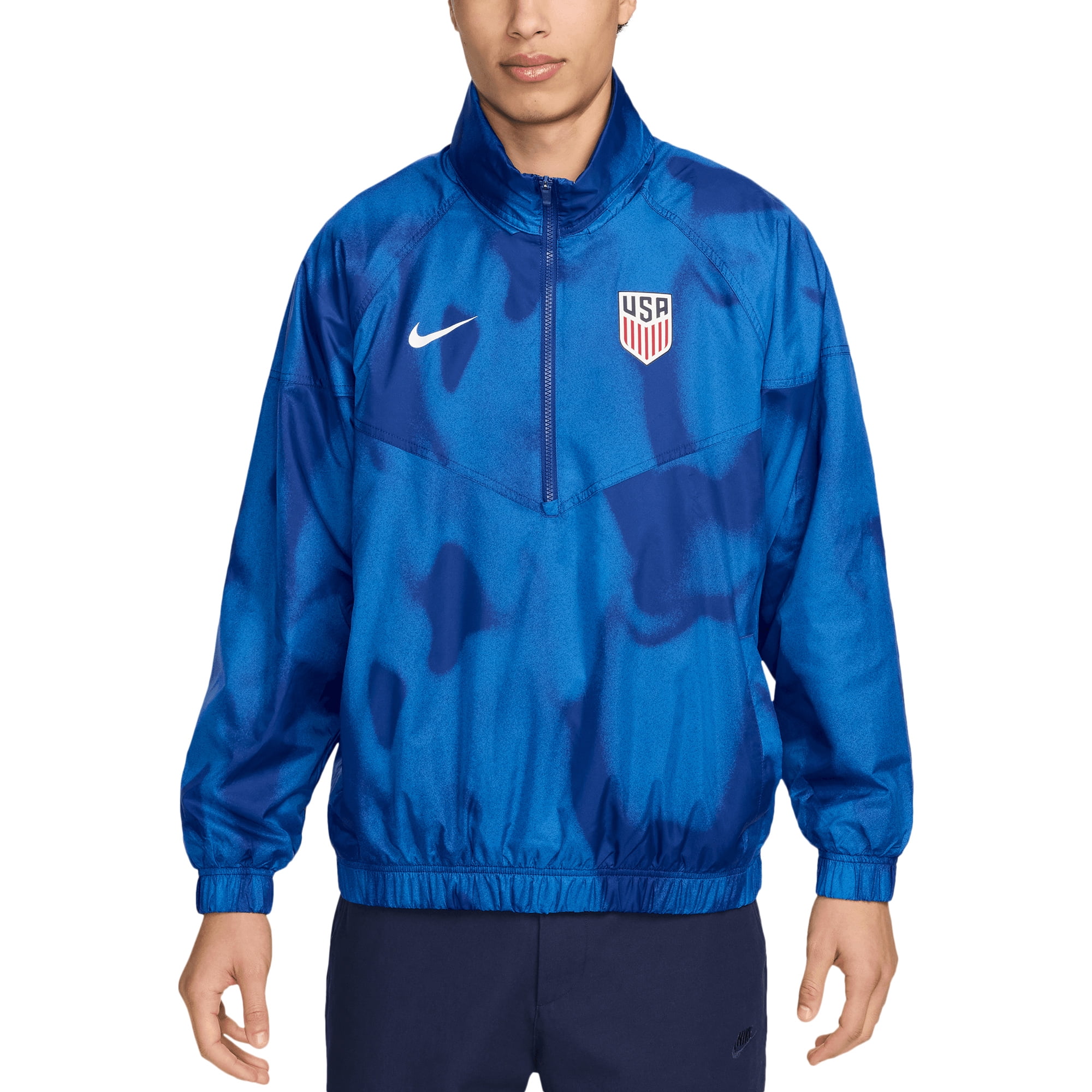 Men's Nike Royal USMNT Windrunner Anorak Half-Zip Jacket - Walmart.com