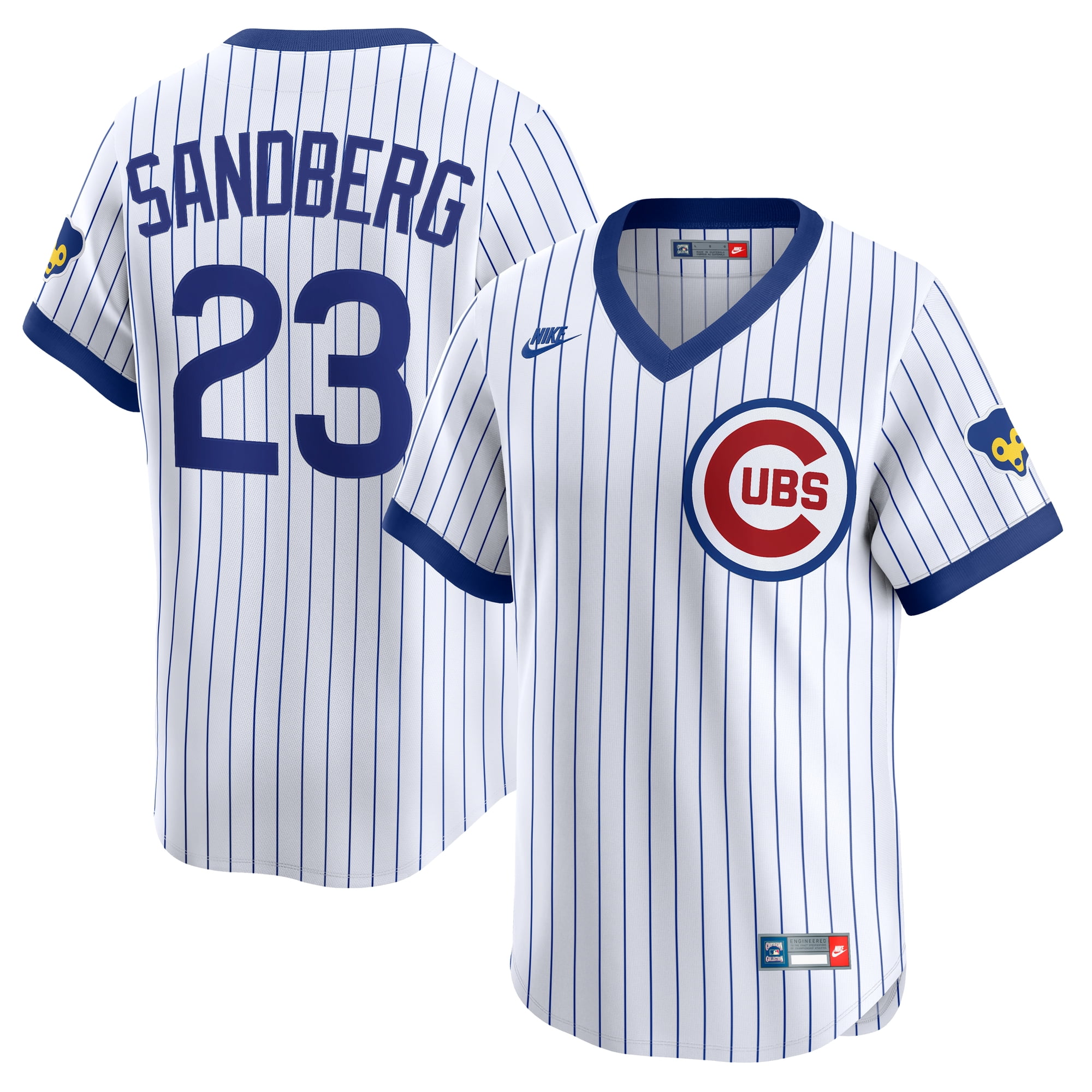 Men's Nike Ryne Sandberg White Chicago Cubs Throwback Cooperstown ...