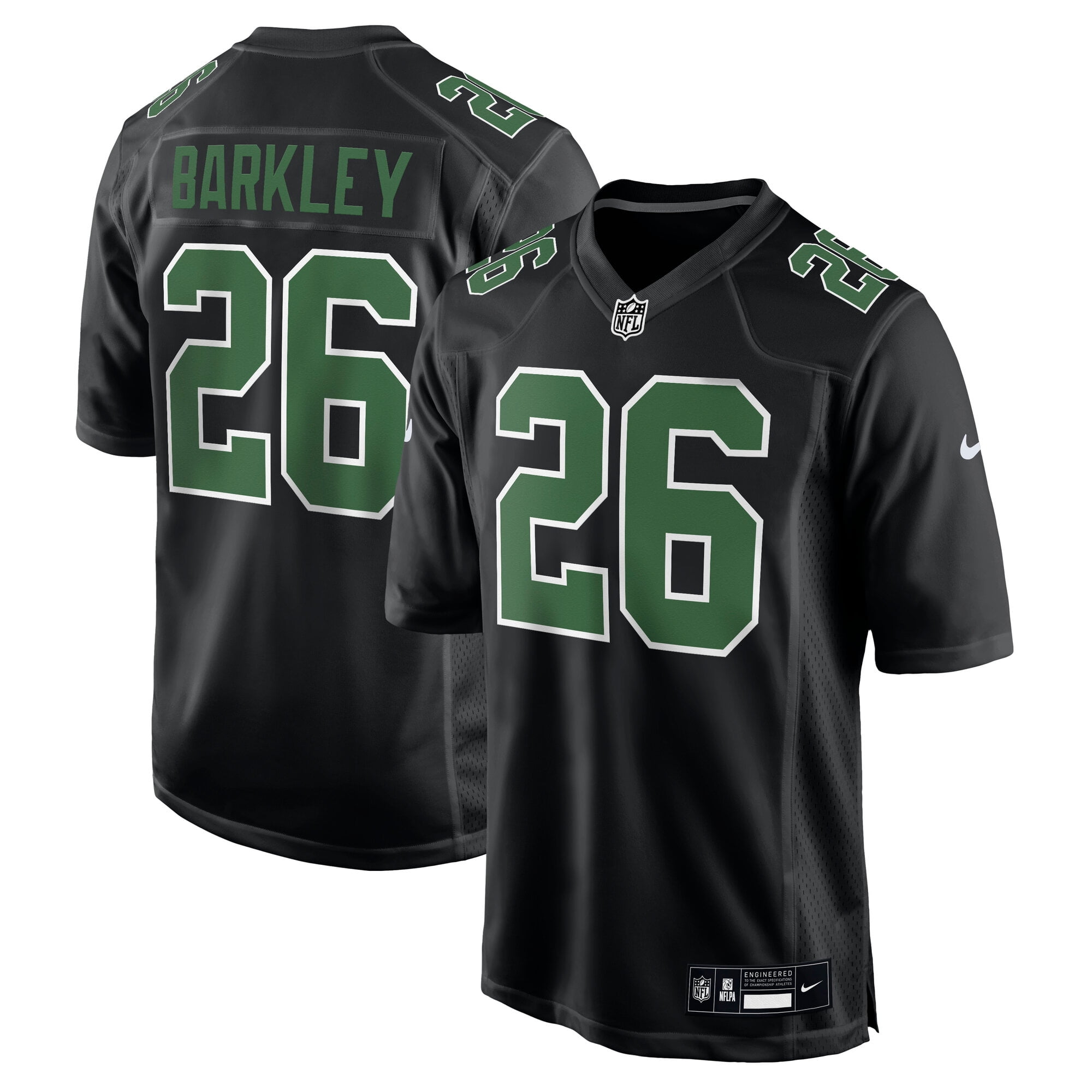Men's Nike Saquon Barkley Carbon Black/Kelly Green Philadelphia Eagles ...