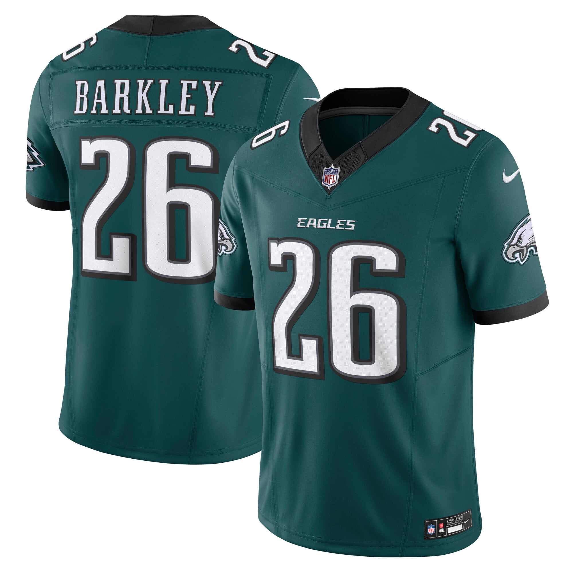 Men's Nike Saquon Barkley Midnight Green Philadelphia Eagles Vapor F.U.S.E. Limited Jersey ...