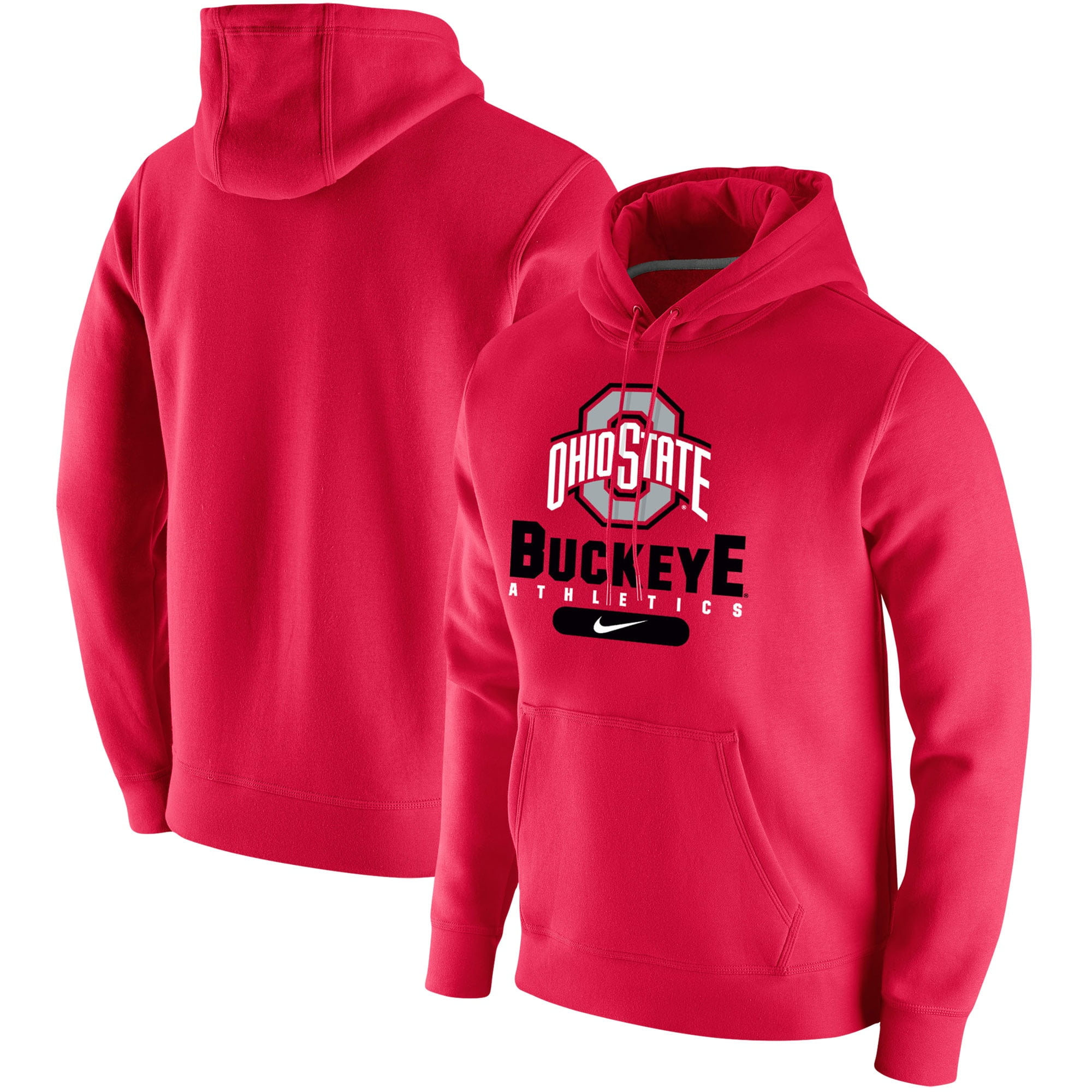 Men's Nike Scarlet Ohio State Buckeyes Athletics Stack Club Fleece ...