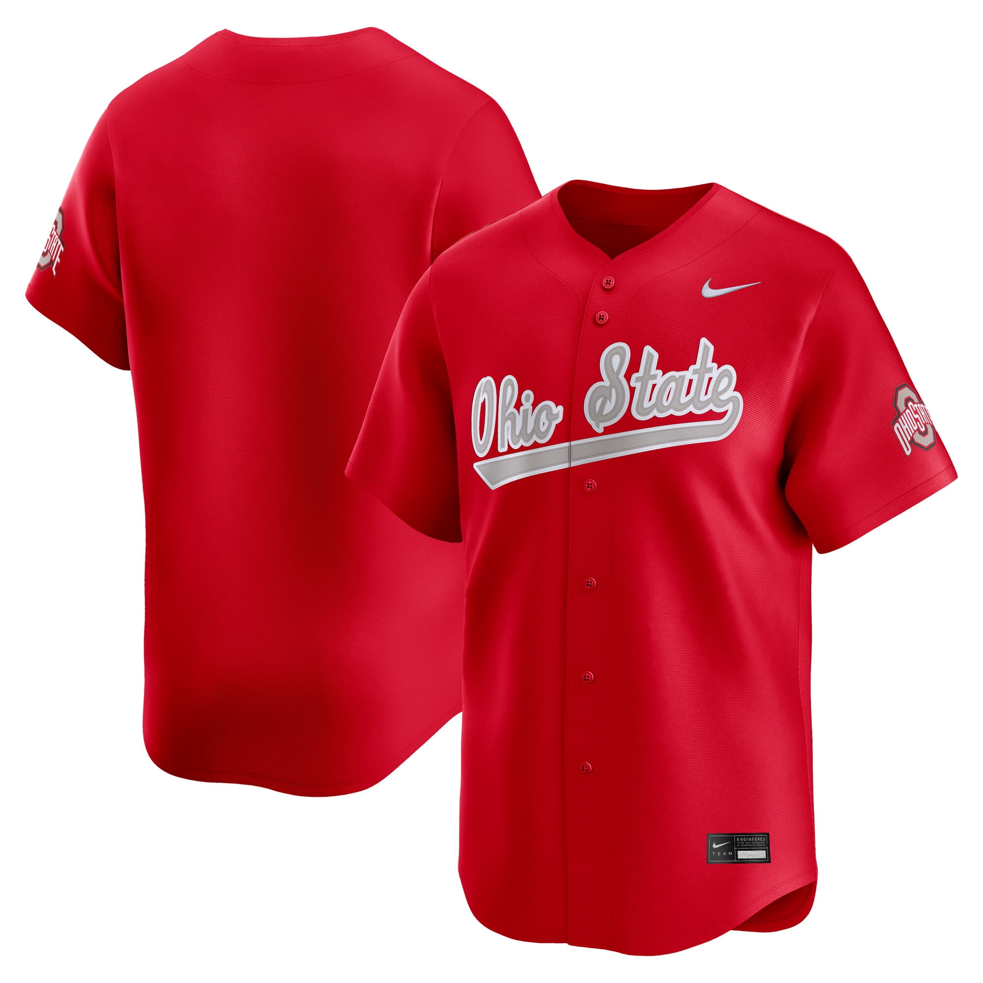 Men's Nike Scarlet Ohio State Buckeyes College Limited Baseball Jersey ...