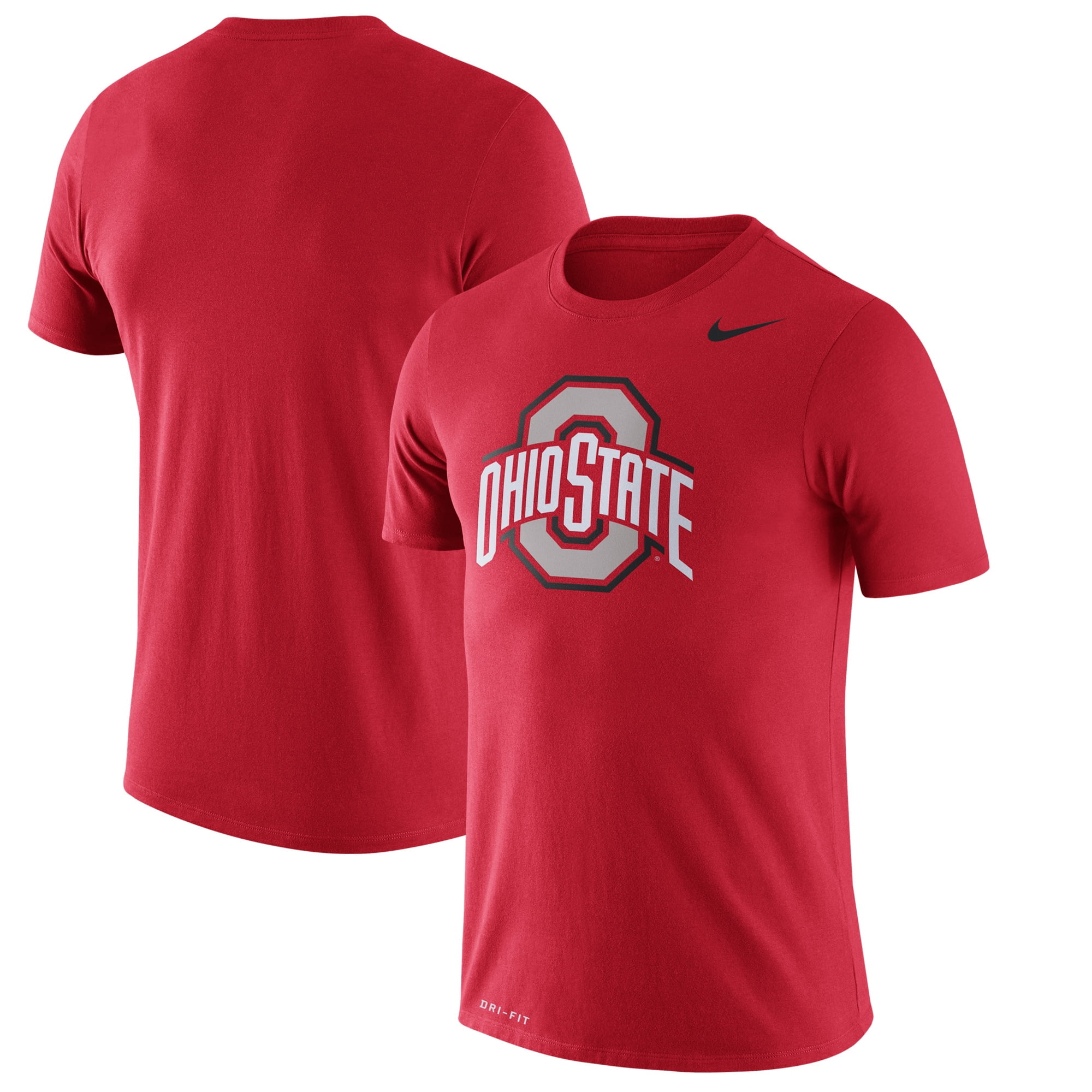Men's Nike Scarlet Ohio State Buckeyes Legend Logo Performance T-Shirt ...