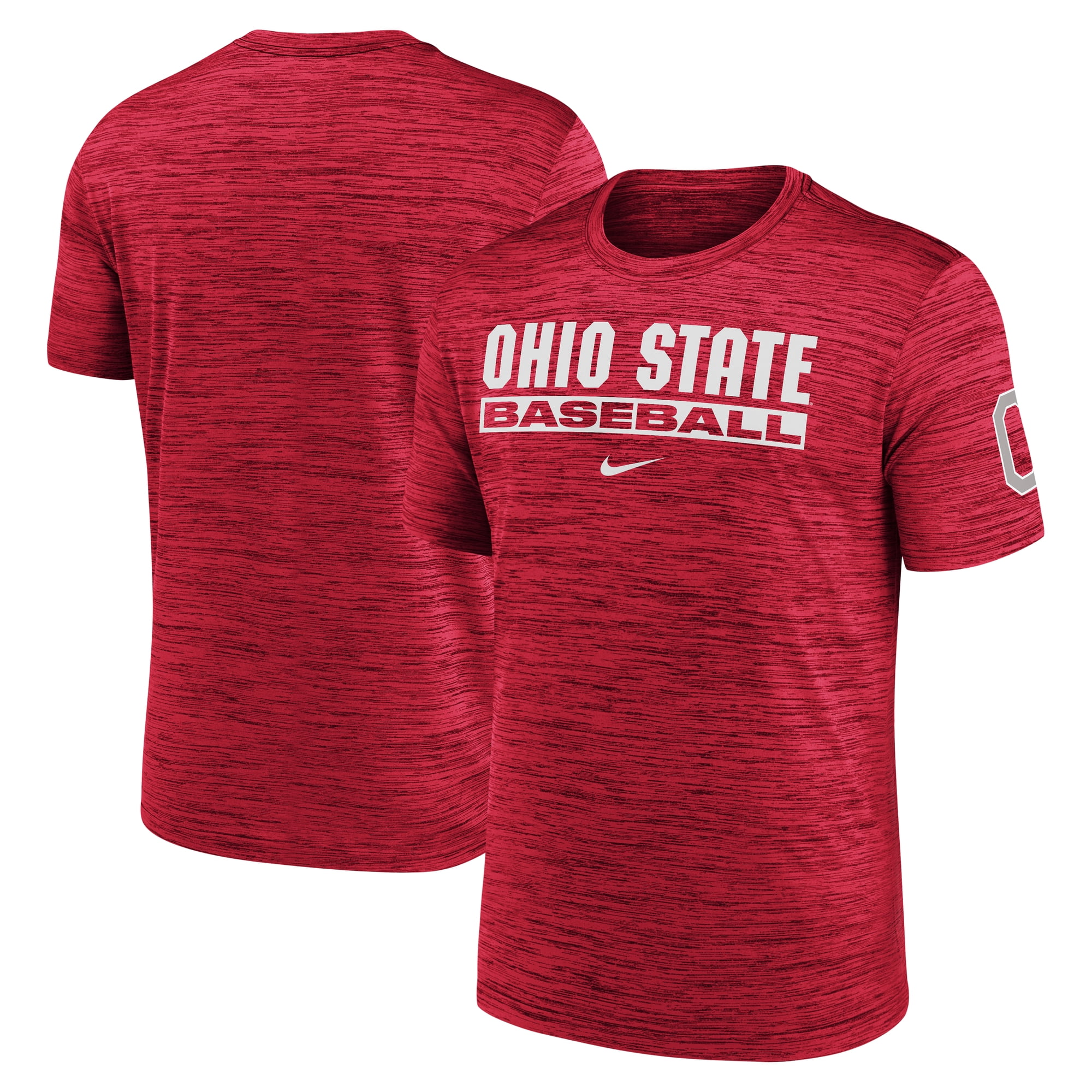 Men's Nike Scarlet Ohio State Buckeyes Velocity Baseball Wordmark Stack ...
