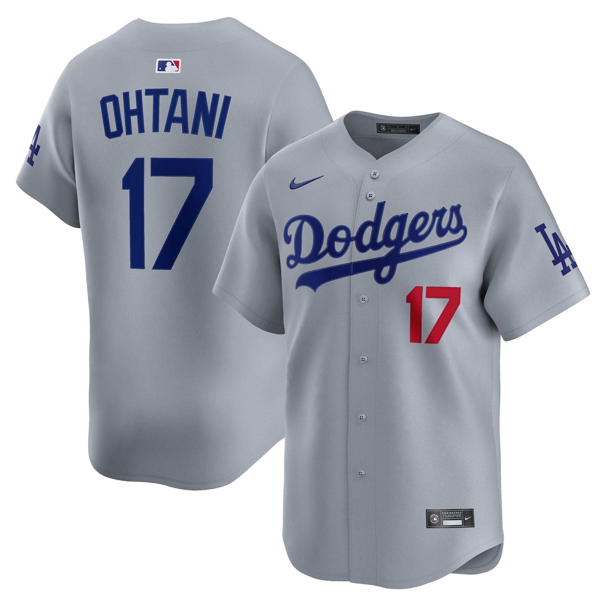 Men's Nike Shohei Ohtani Gray Los Angeles Dodgers Alternate Limited ...
