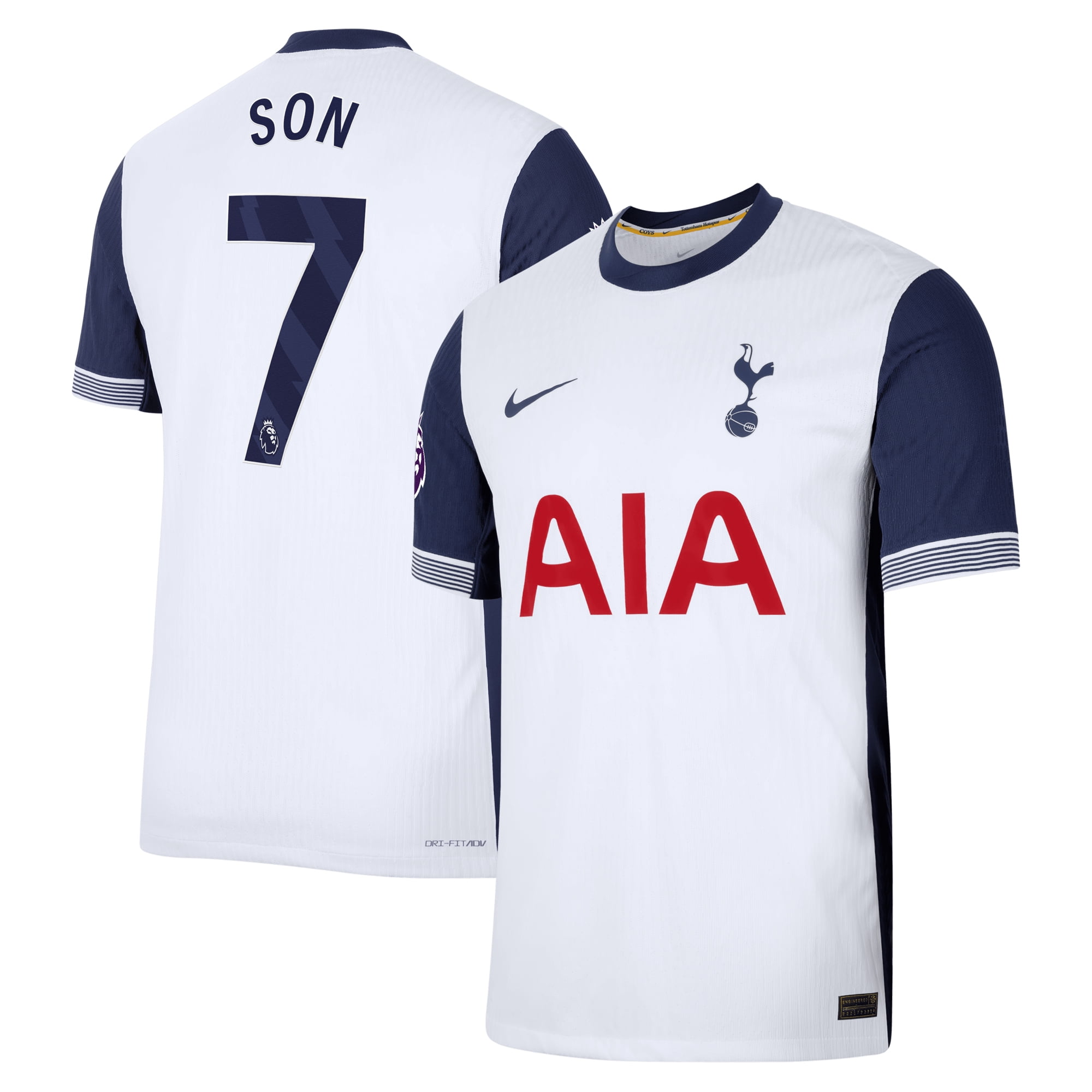 Men's Nike Son Heung-Min White Tottenham Hotspur 2024/25 Home Authentic ...