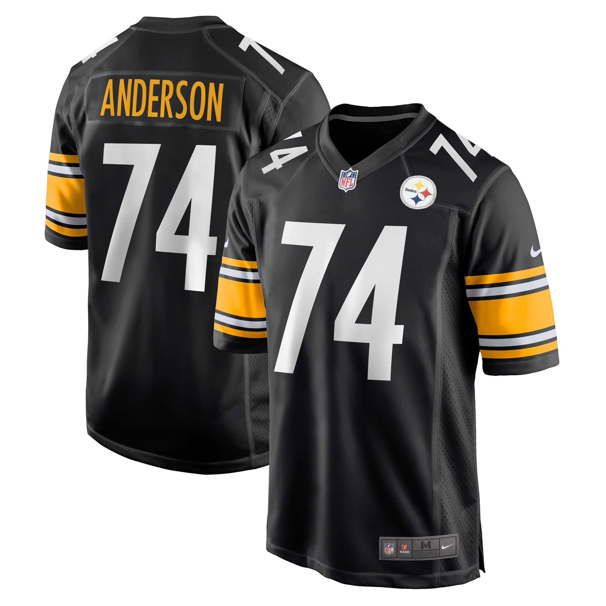Men's Nike Spencer Anderson Black Pittsburgh Steelers Game Jersey ...
