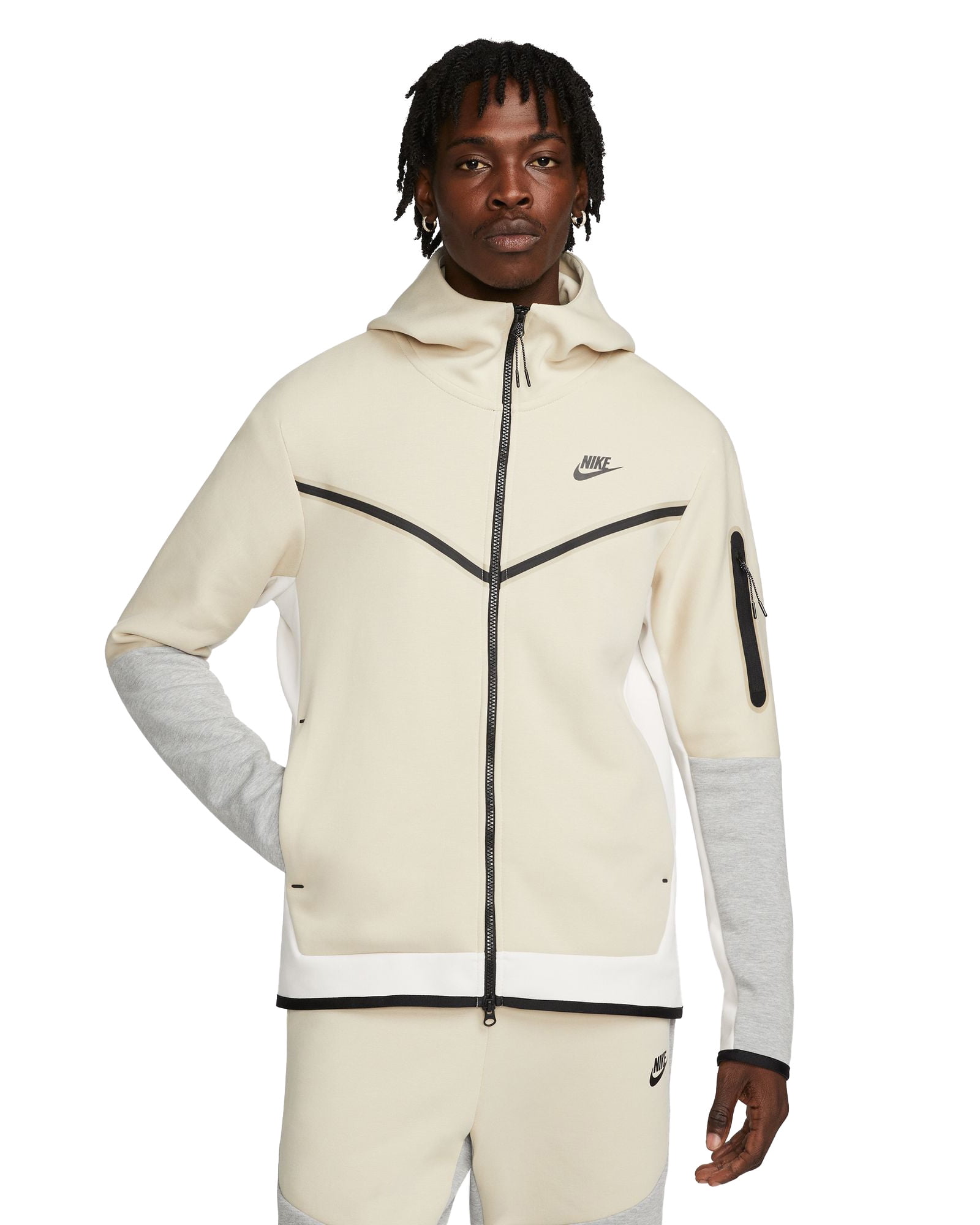 Men's Nike Sportswear Rattan/Phantom Tech Fleece Full-Zip Hoodie ...