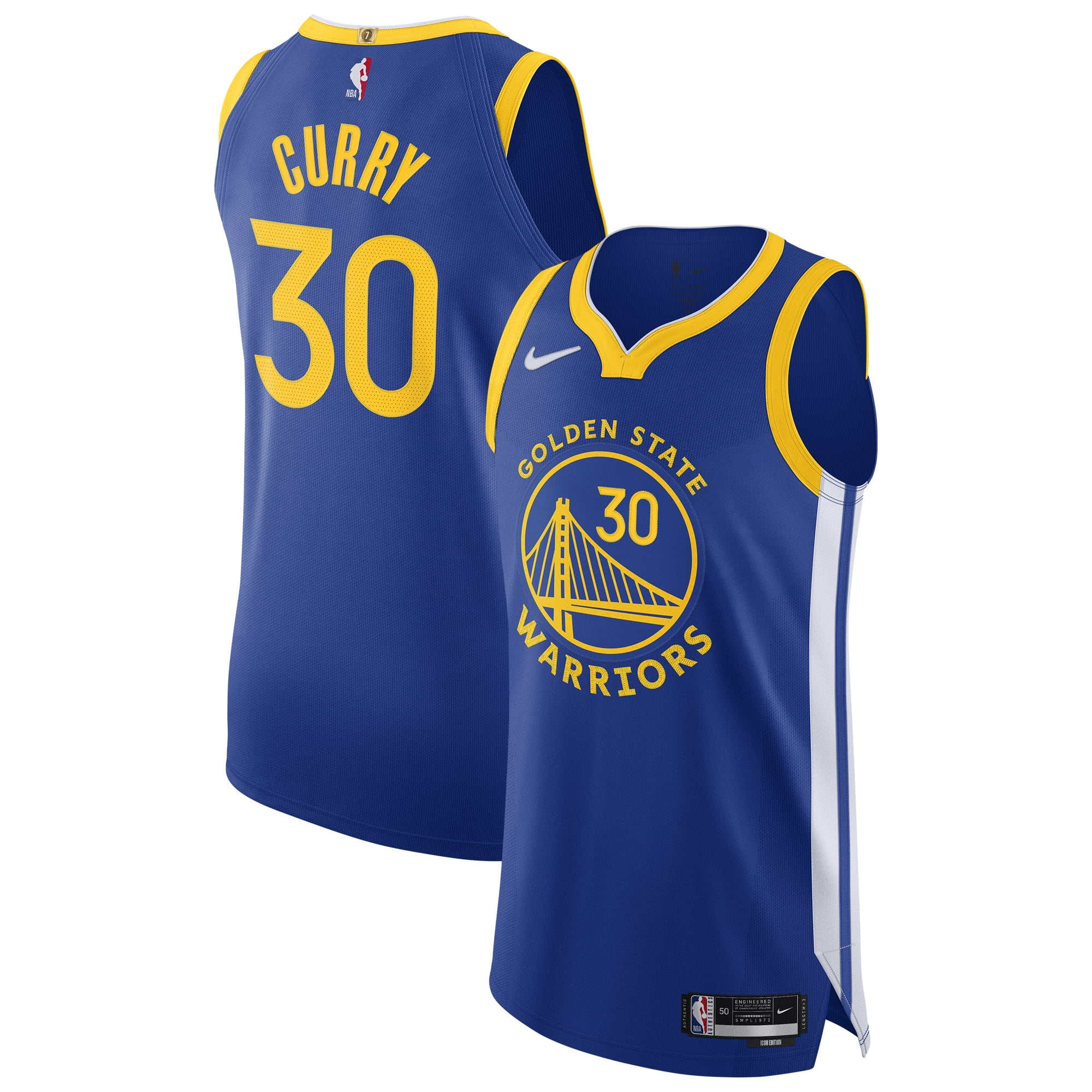 Men's Nike Stephen Curry Royal Golden State Warriors Authentic Jersey ...