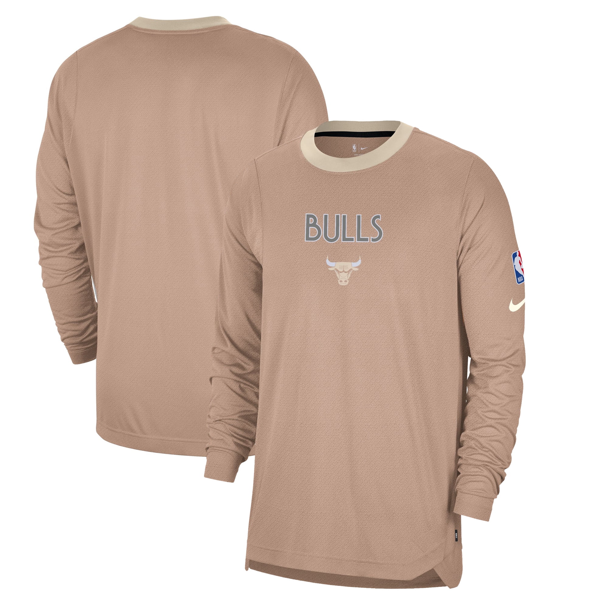 Men's Nike Tan Chicago Bulls 2024/25 City Edition Authentic Pregame ...