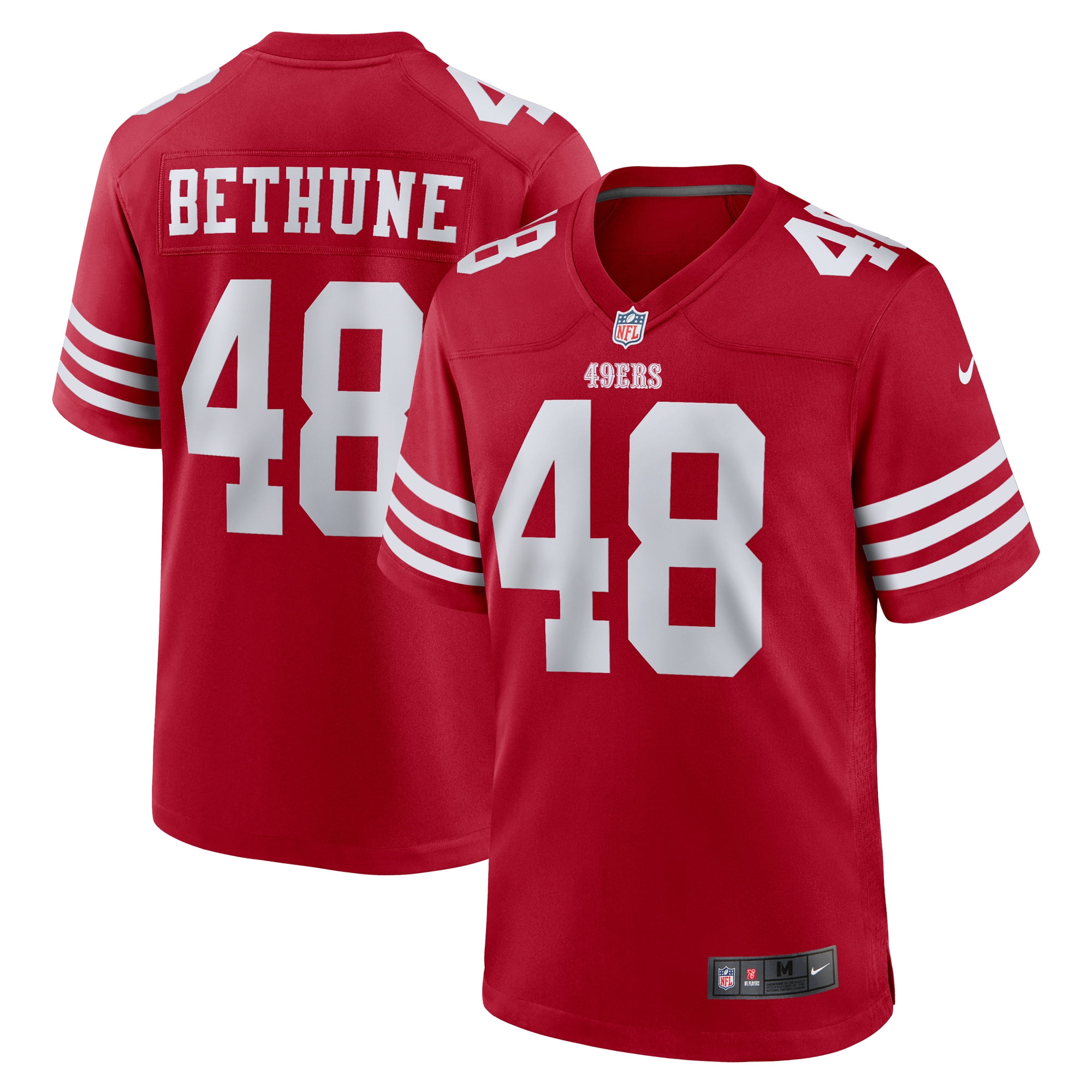 Men's Nike Tatum Bethune Scarlet San Francisco 49ers Game Jersey ...