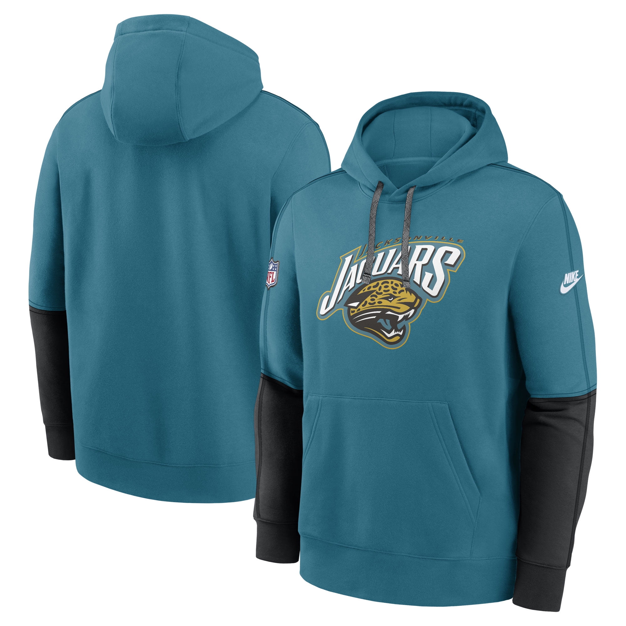 Men's Nike Teal Jacksonville Jaguars Throwback Alternate Logo Team ...