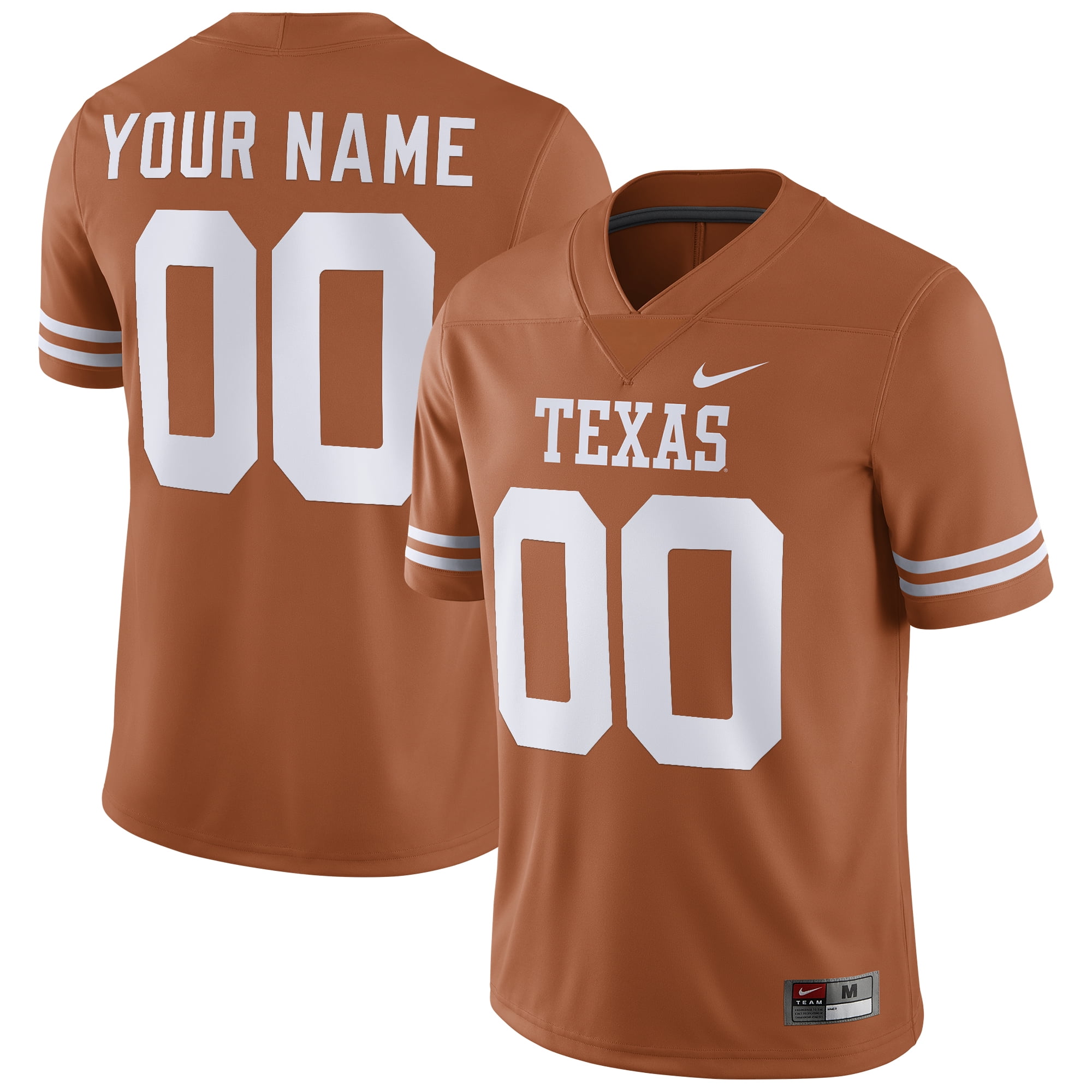 Men's Nike Texas Orange Texas Longhorns Football Custom Game Jersey ...