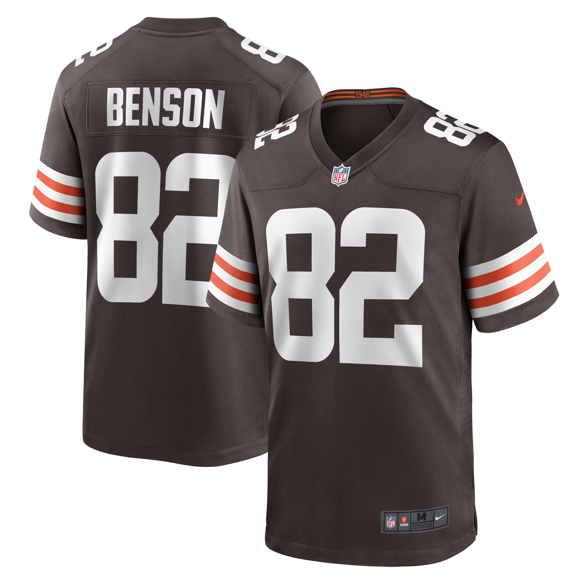 Men's Nike Trinity Benson Brown Cleveland Browns Team Game Jersey ...