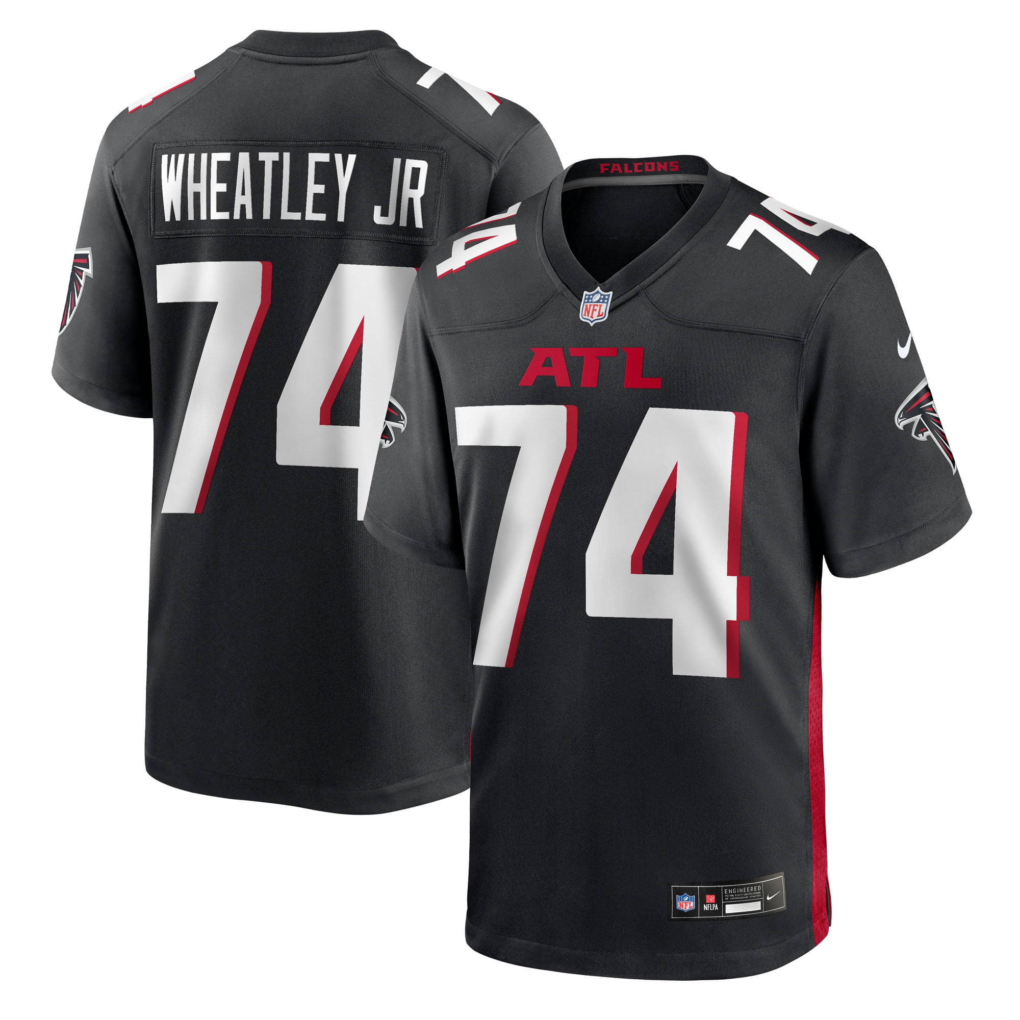 Men's Nike Tyrone Wheatley Jr Black Atlanta Falcons Team Game Jersey ...