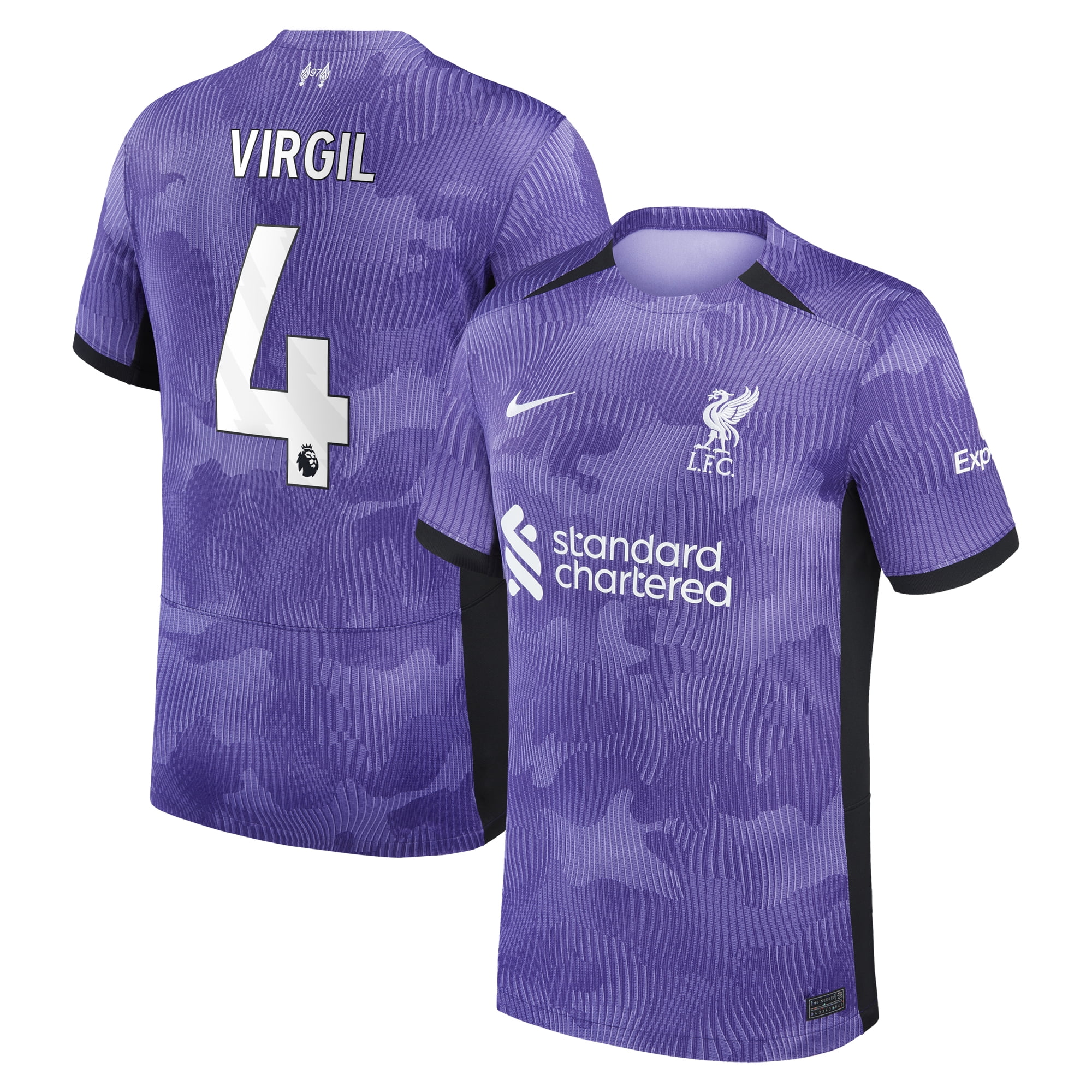 Men's Nike Virgil van Dijk Purple Liverpool 2023/24 Third Stadium ...