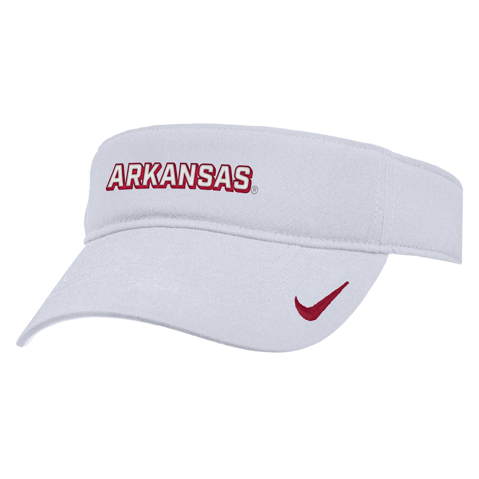 Men's Nike White Arkansas Razorbacks 2025 On-Field Ace Performance Adjustable Visor - Walmart.com
