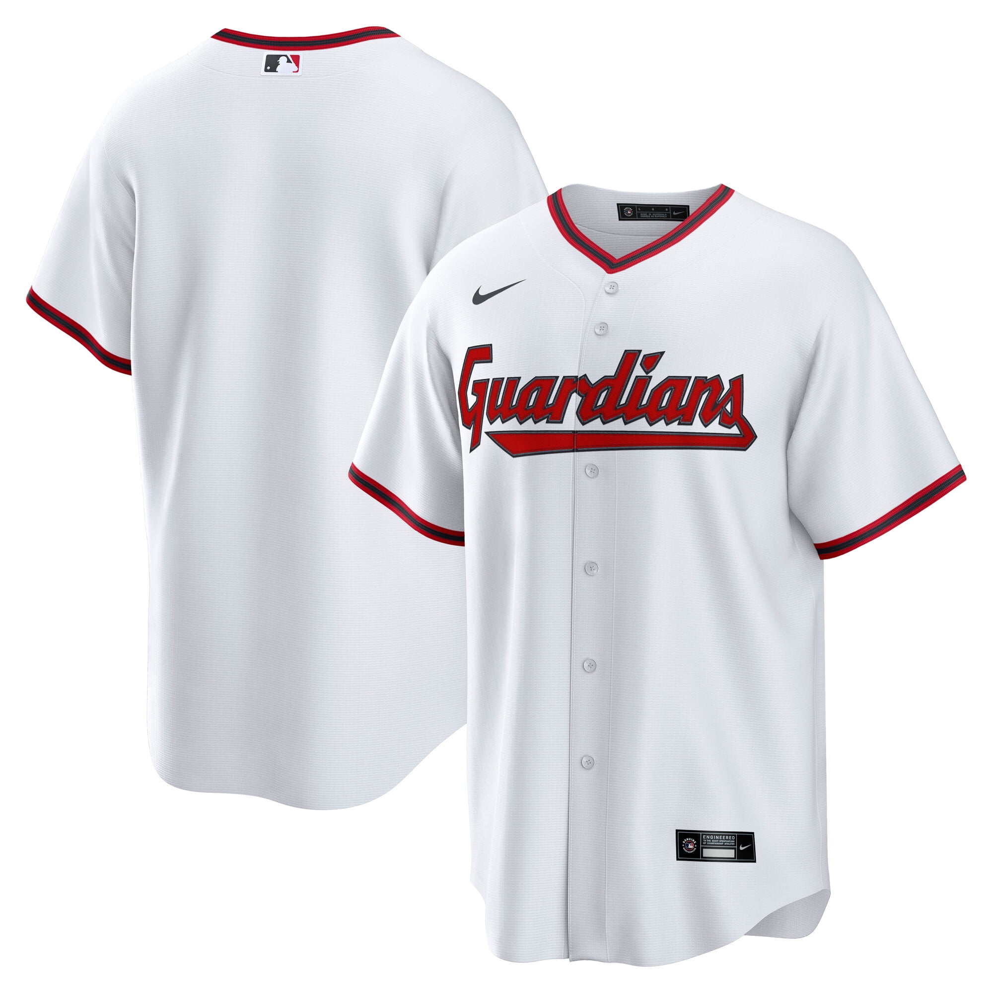 Men's Nike White Cleveland Guardians Home Home Blank Replica Jersey ...