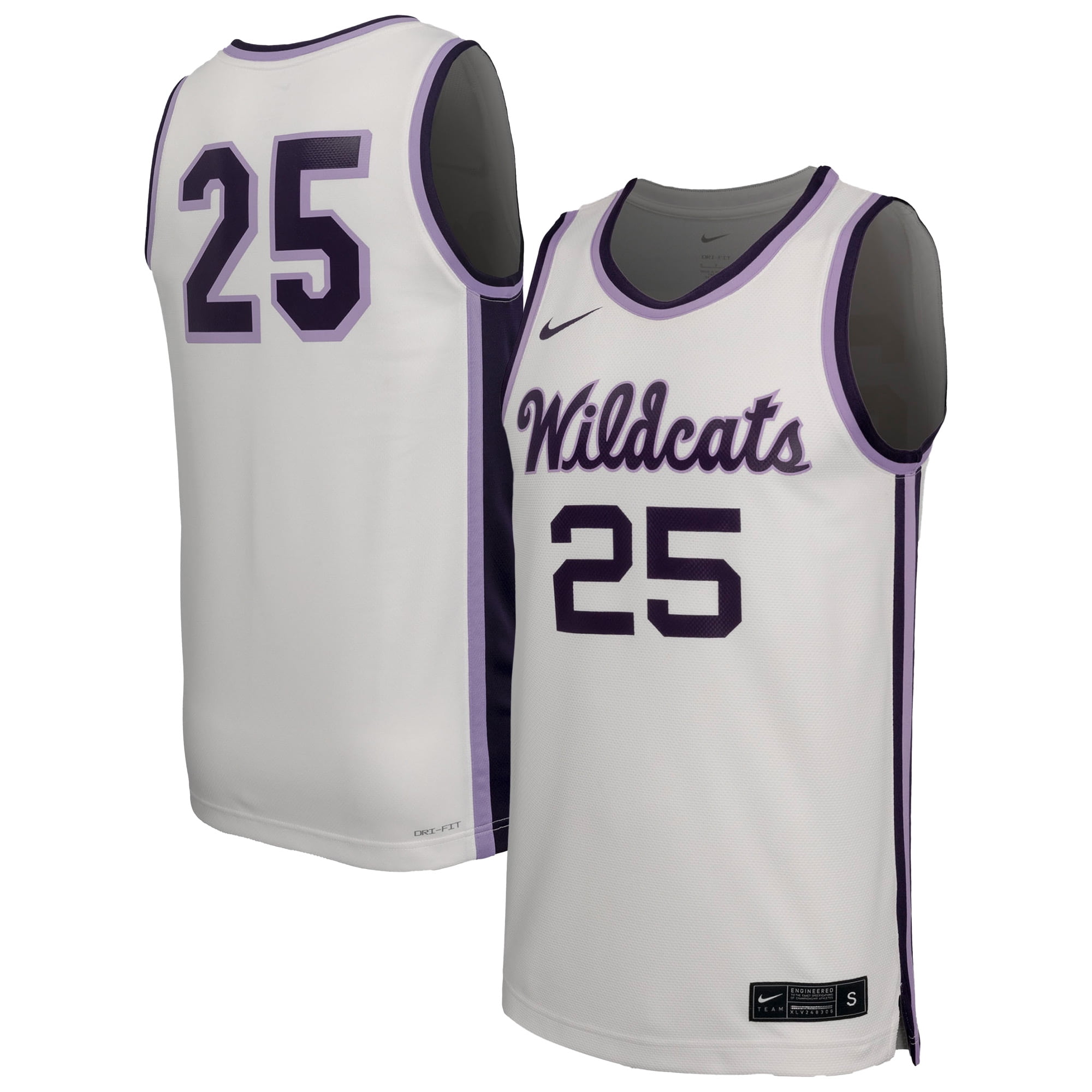 Men's Nike White Kansas State Wildcats #25 Retro Replica Basketball ...