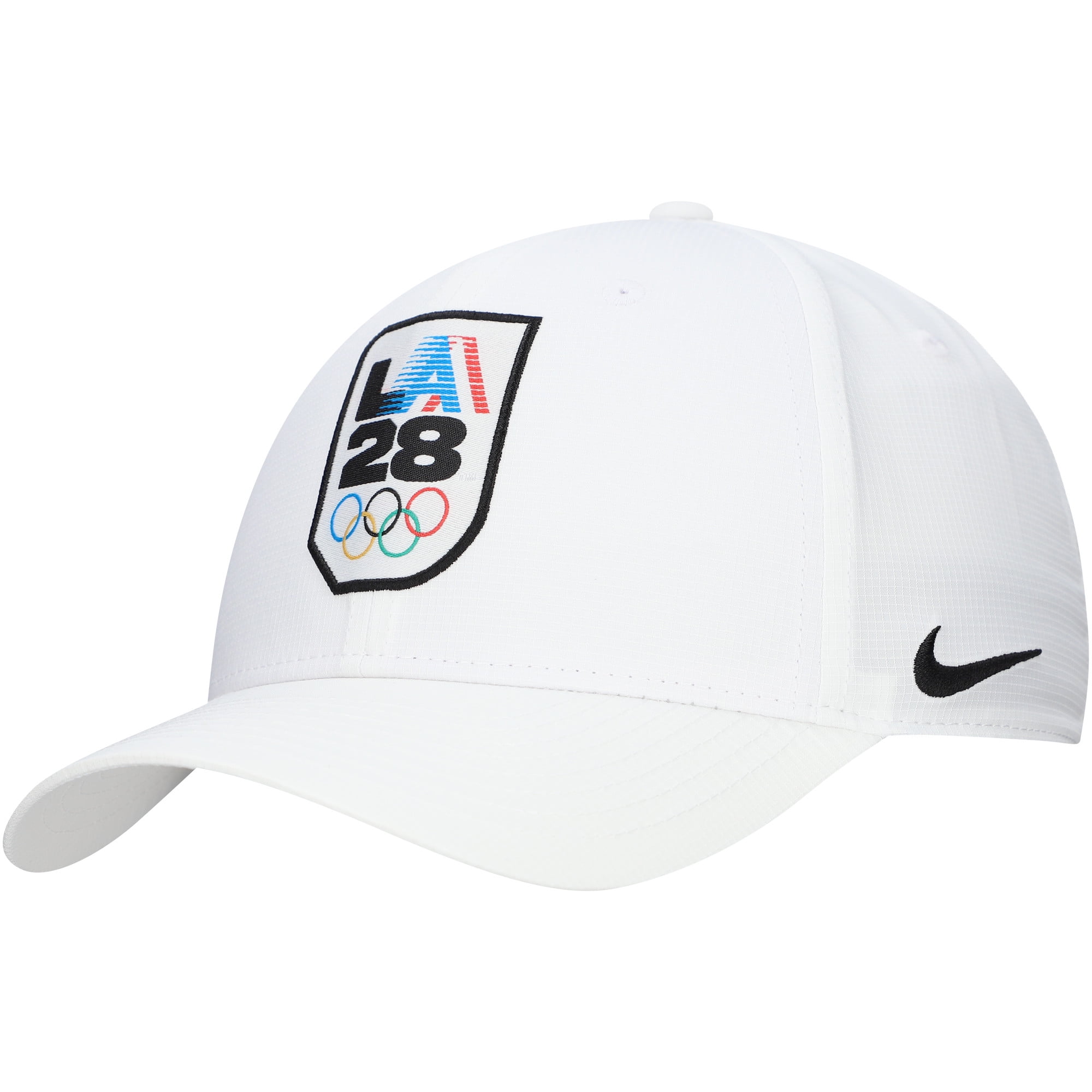 Men's Nike White LA28 Club Ripstop Performance Adjustable Hat - Walmart.com