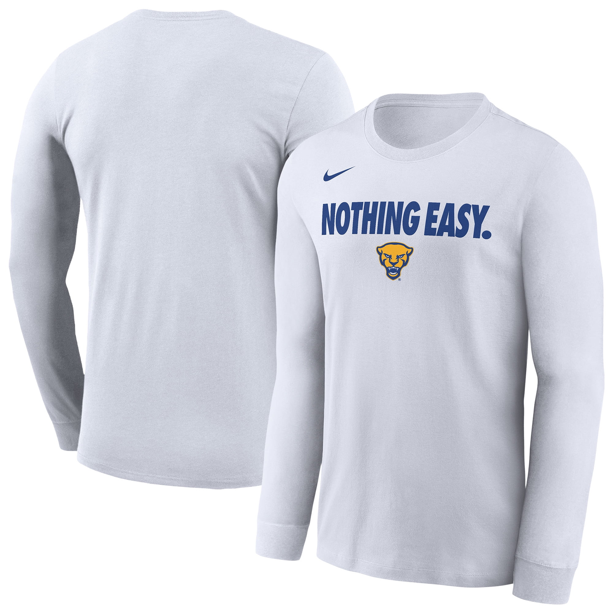 Men's Nike White Pitt Panthers 2025 On-Court Bench Long Sleeve T-Shirt ...