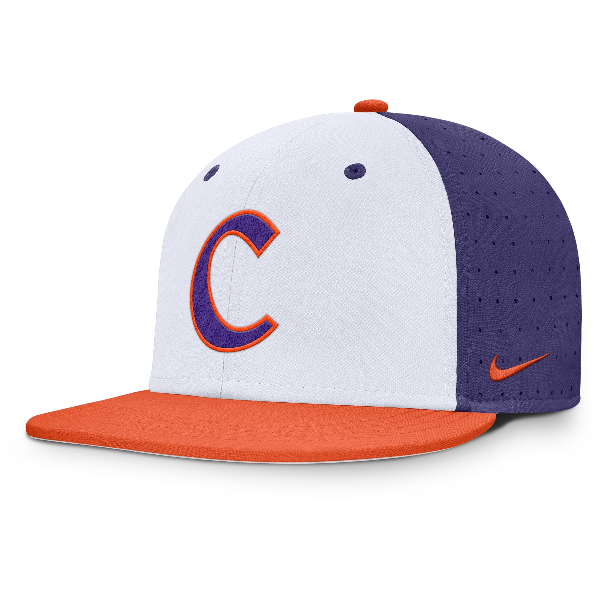 Men's Nike White/Purple Clemson Tigers On-Field Dugout True Performance ...