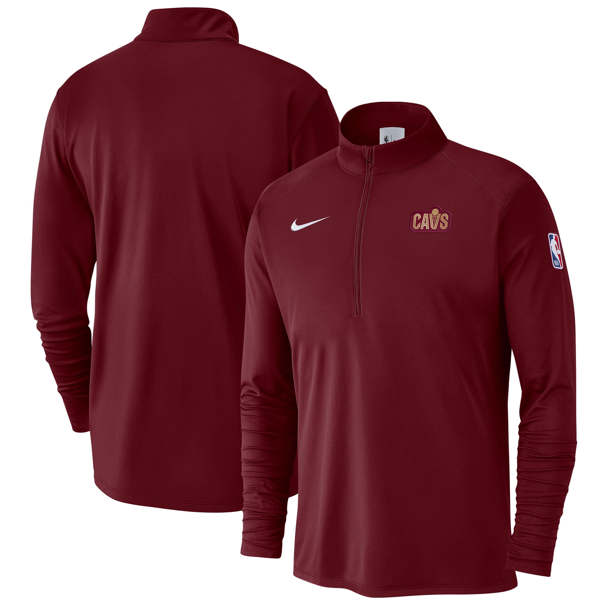 Men's Nike Wine Cleveland Cavaliers 2024/25 Courtside Performance Half ...