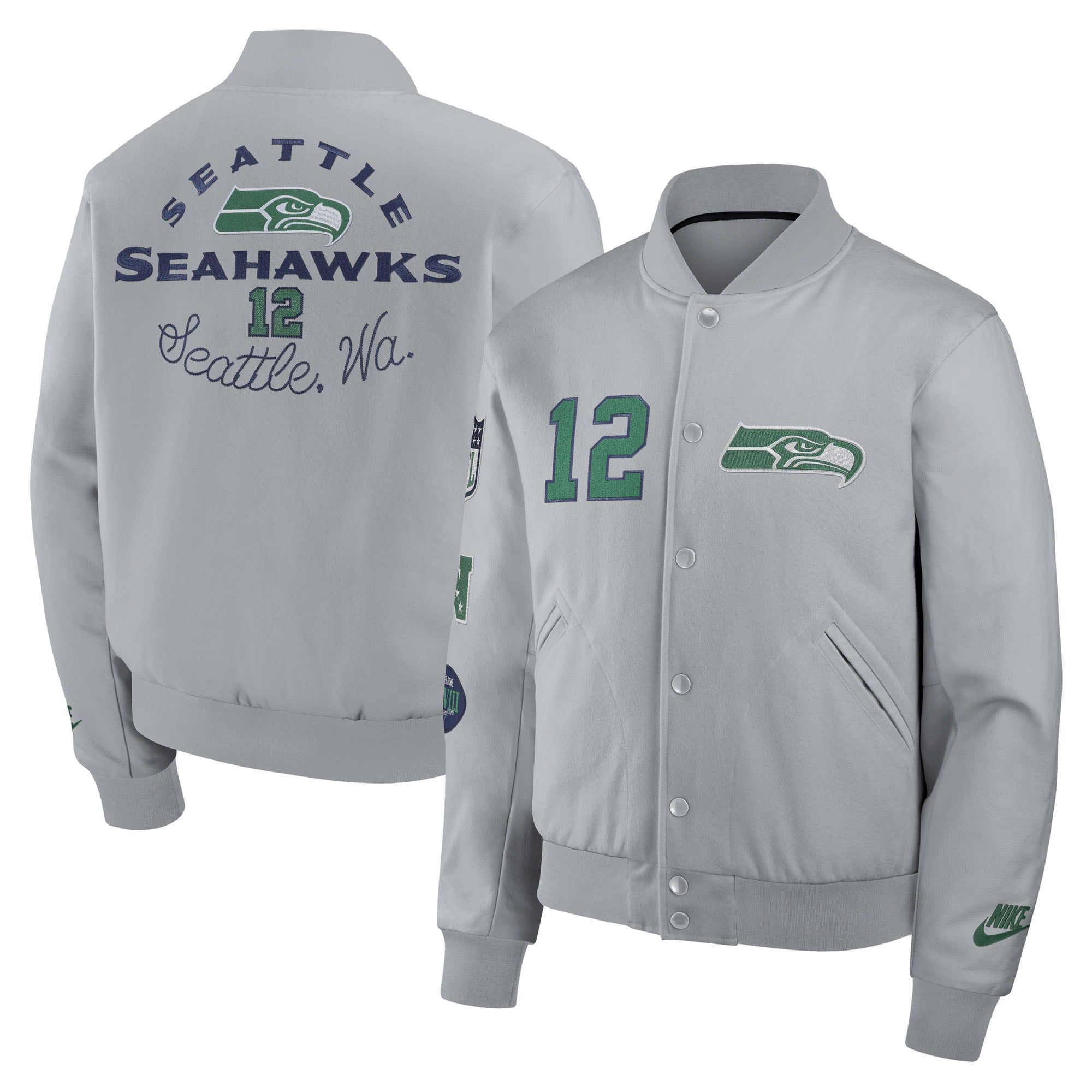 Men's Nike Wolf Gray Seattle Seahawks 2025 Rivalries Collection Full ...