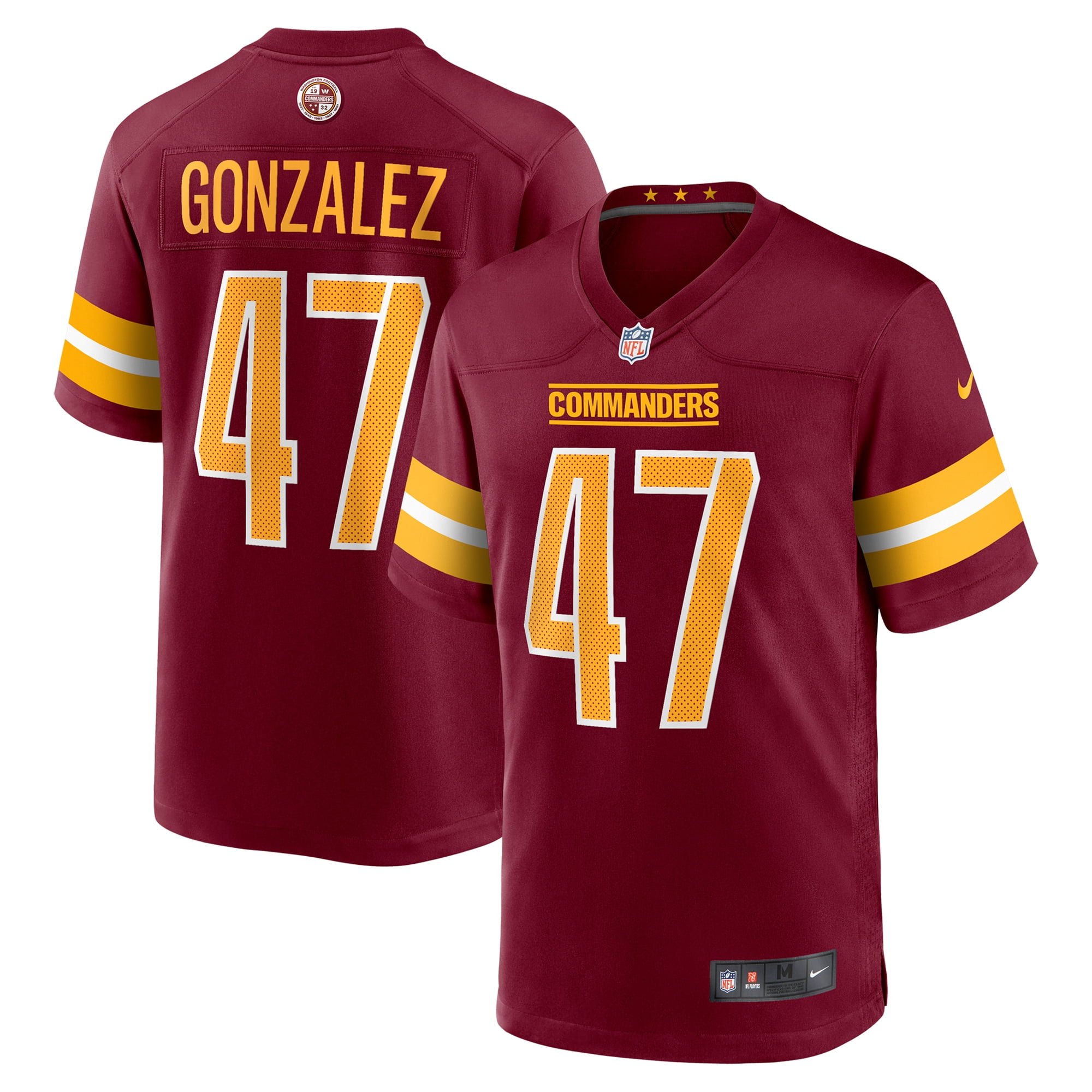 Men's Nike Zane Gonzalez Burgundy Washington Commanders Game Jersey ...