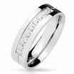 Metal Masters Titanium Men's Wedding Band, 8 MM, with 9 Large Channel Set Cubic Zirconia Stones ...