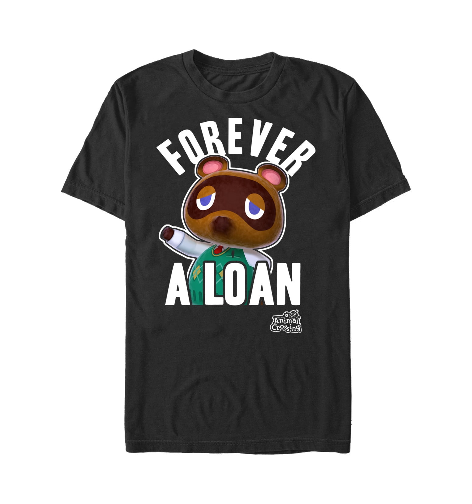 Men's Nintendo Animal Crossing Forever A Loan Graphic Tee Black 2X ...
