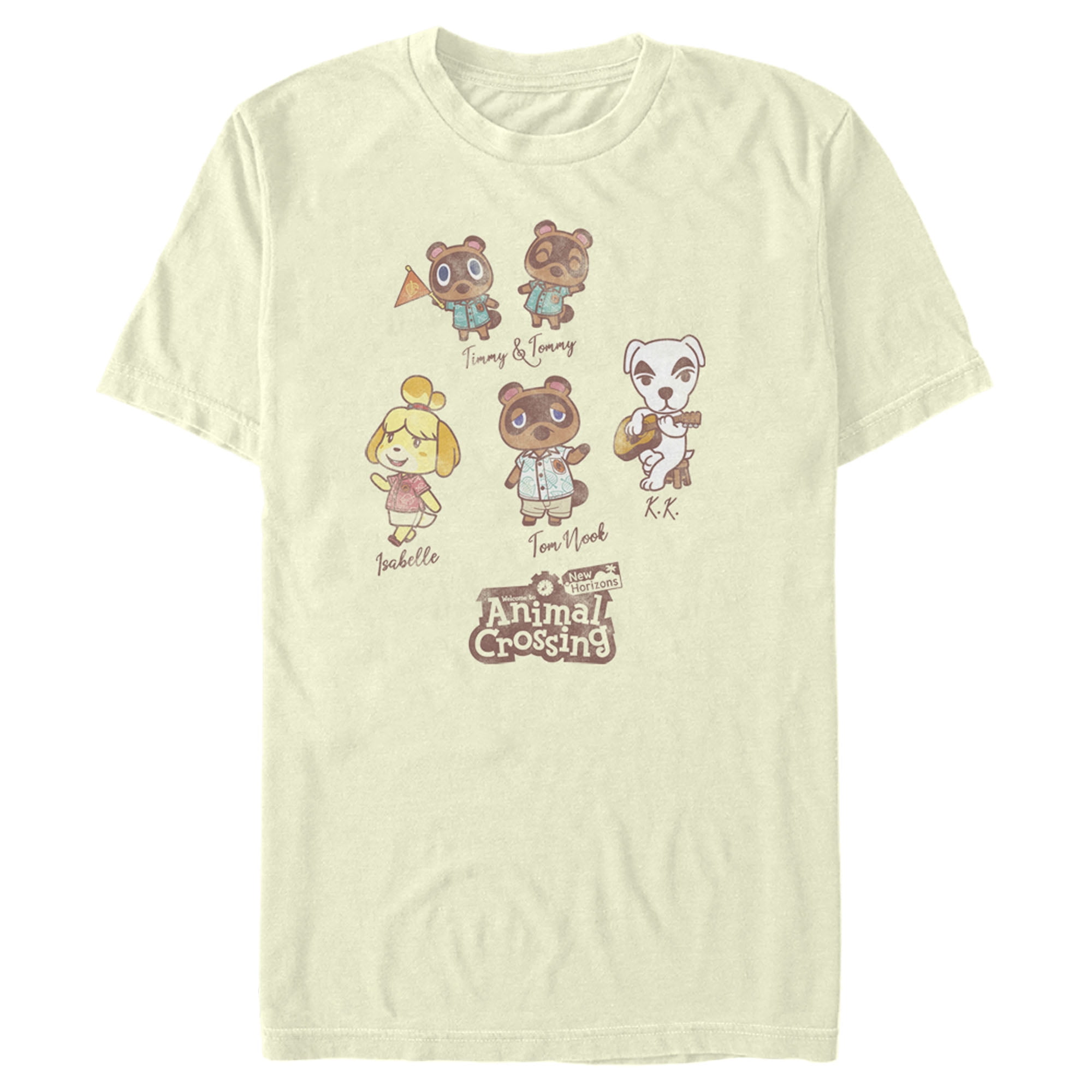 Men's Nintendo Animal Crossing New Horizons Crew Graphic Tee Beige ...