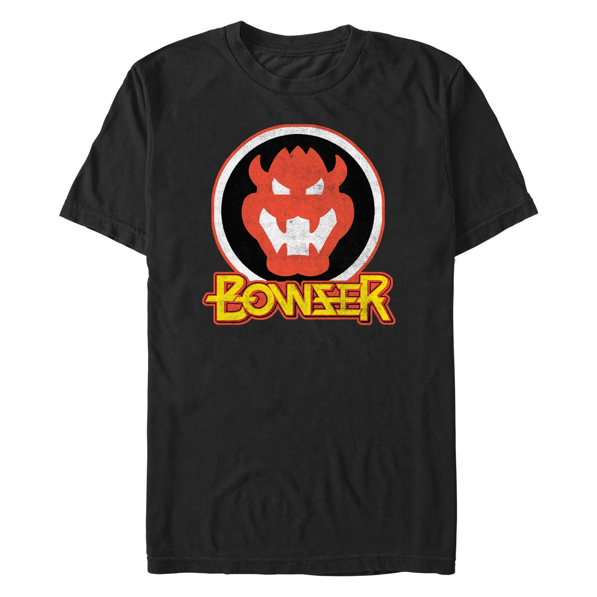 Men's Nintendo Bowser Sign Distressed Graphic T-Shirt - Walmart.com