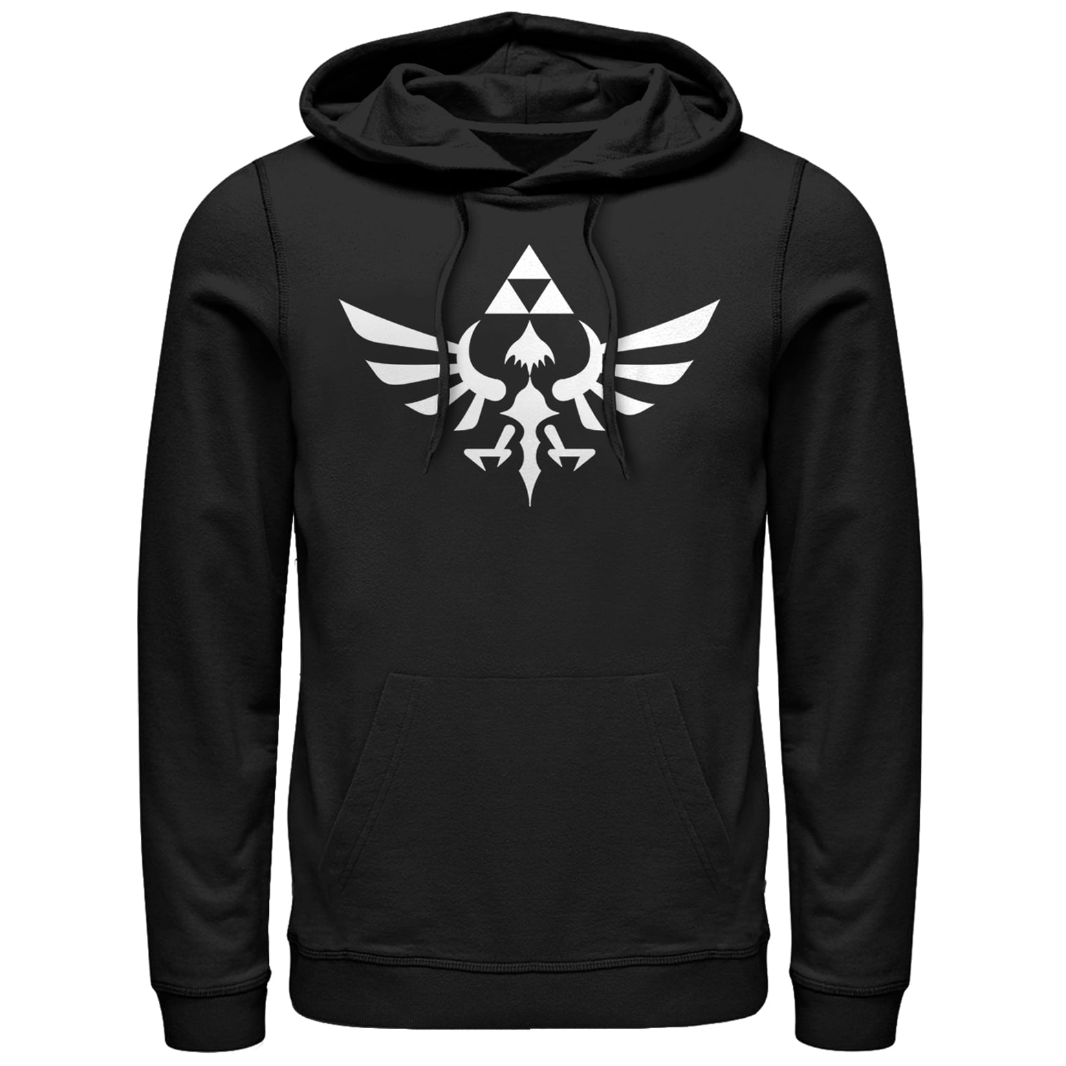 Men's Nintendo Legend of Zelda Triforce Pull Over Hoodie Black 2X Large ...