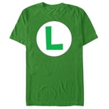 Nintendo Men's Luigi Circle Icon Graphic Tee in Kelly Green, Medium ...