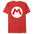 Men's Nintendo Mario Circle Icon Graphic Tee Red 2X Large - Walmart.com