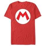 Nintendo Men's Super Brothers Mario Circle Icon Graphic Tee, Adult Size ...