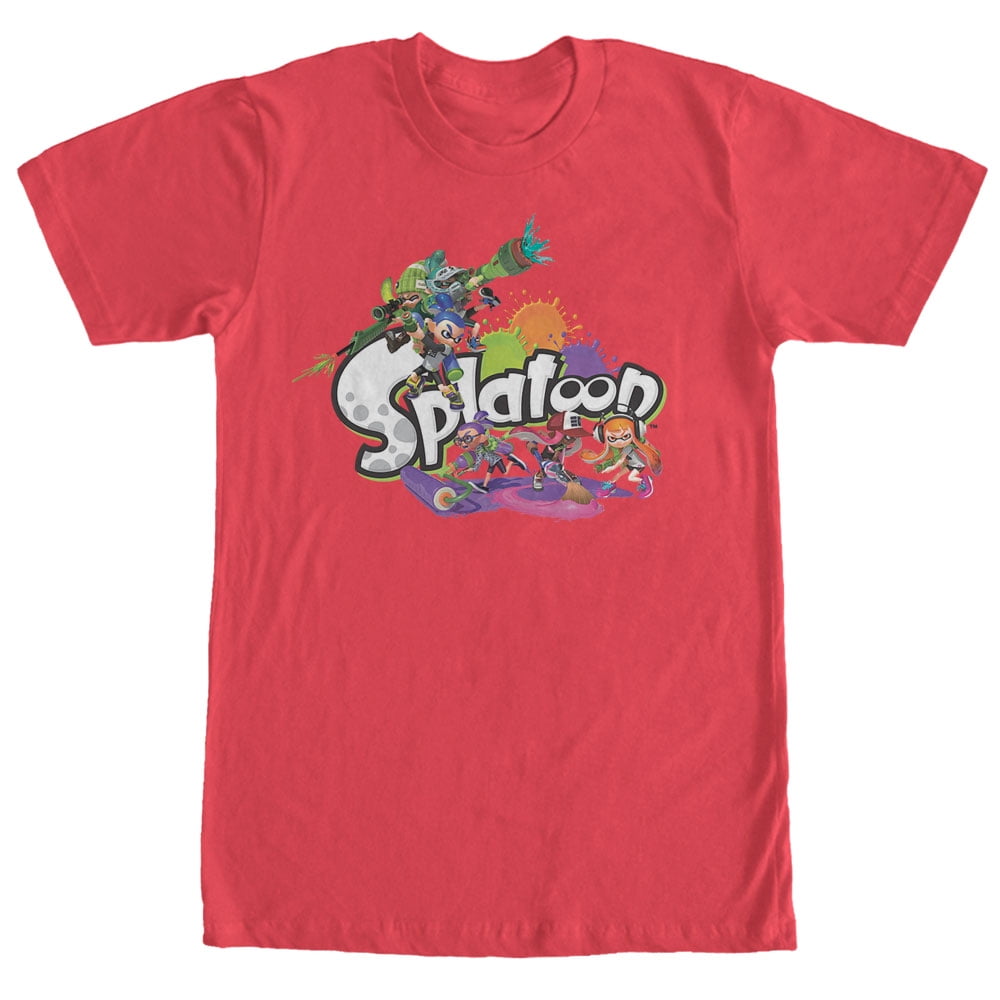 Men's Nintendo Splatoon Inkling Humanoid Graphic Tee Red Large ...
