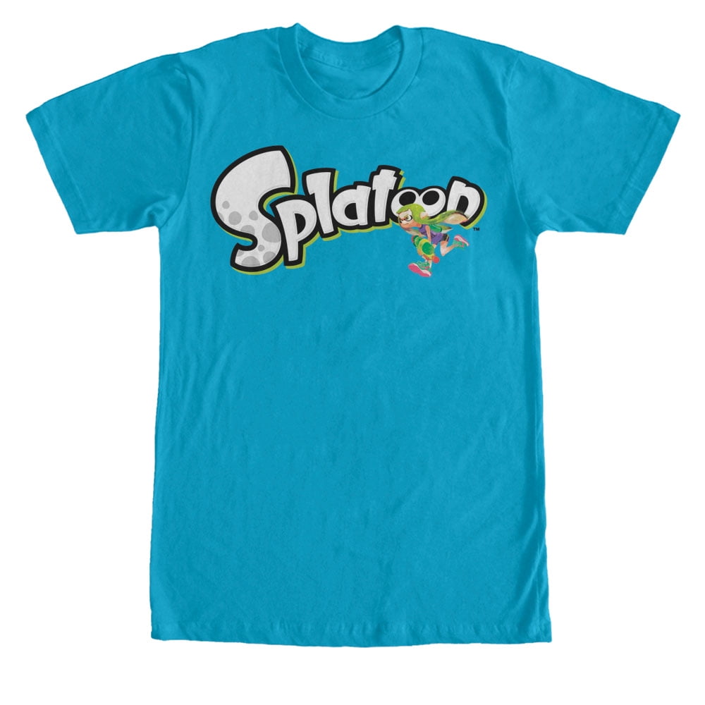 Men's Nintendo Splatoon Logo Graphic Tee Turquoise 2X Large - Walmart.com