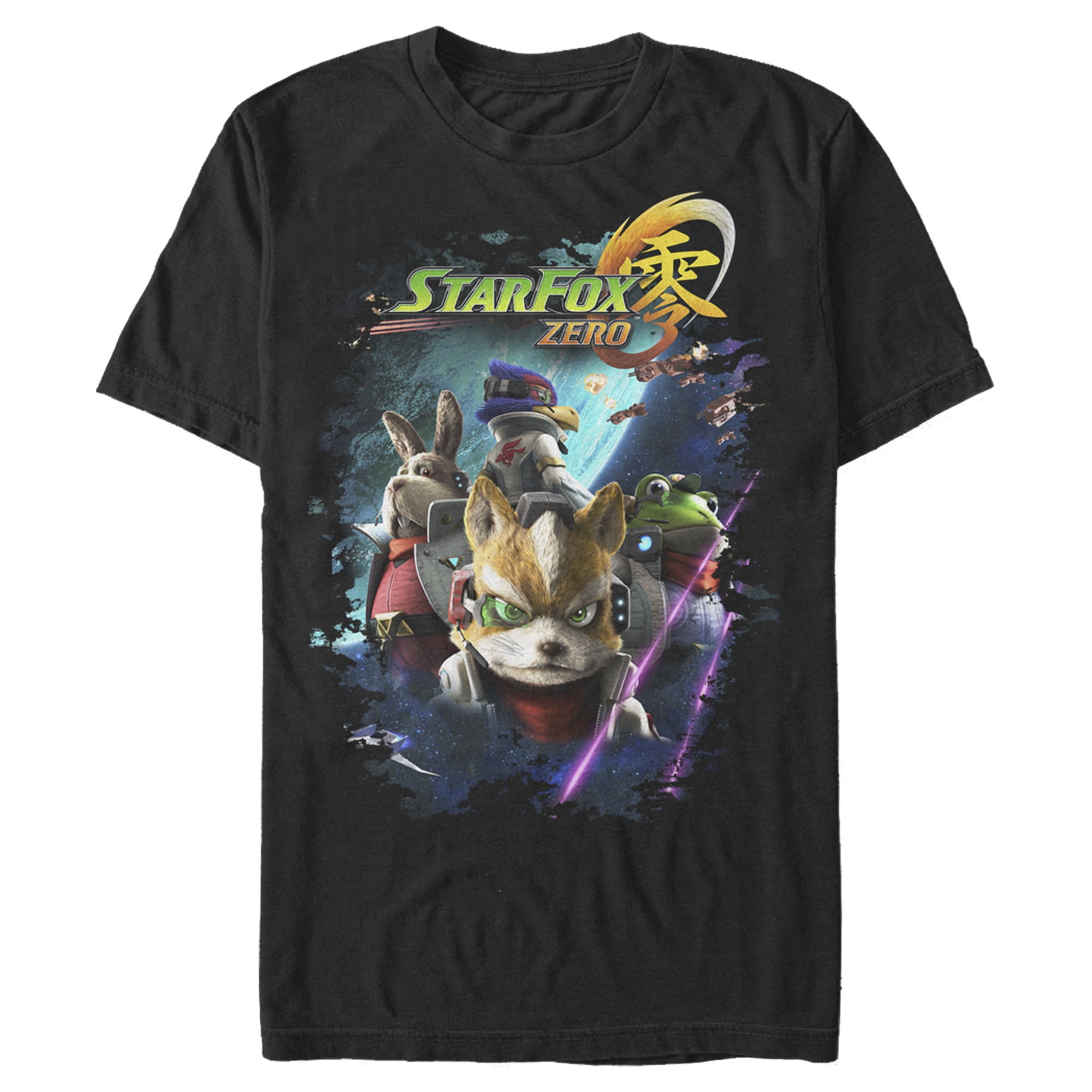 Men's Nintendo Star Fox Zero Cockpit Crew Graphic Tee Black Small ...